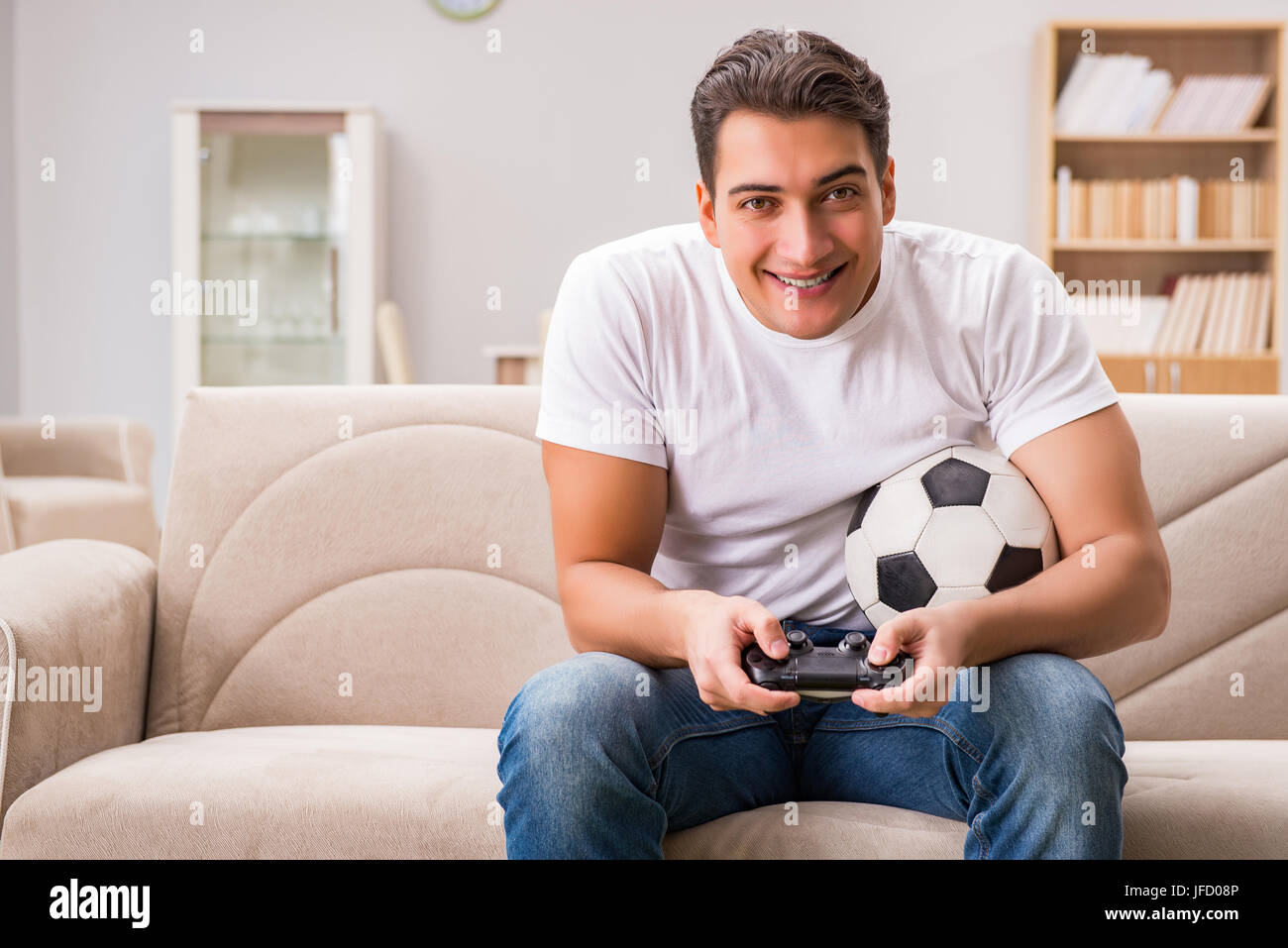 Man addicted to computer games Stock Photo - Alamy