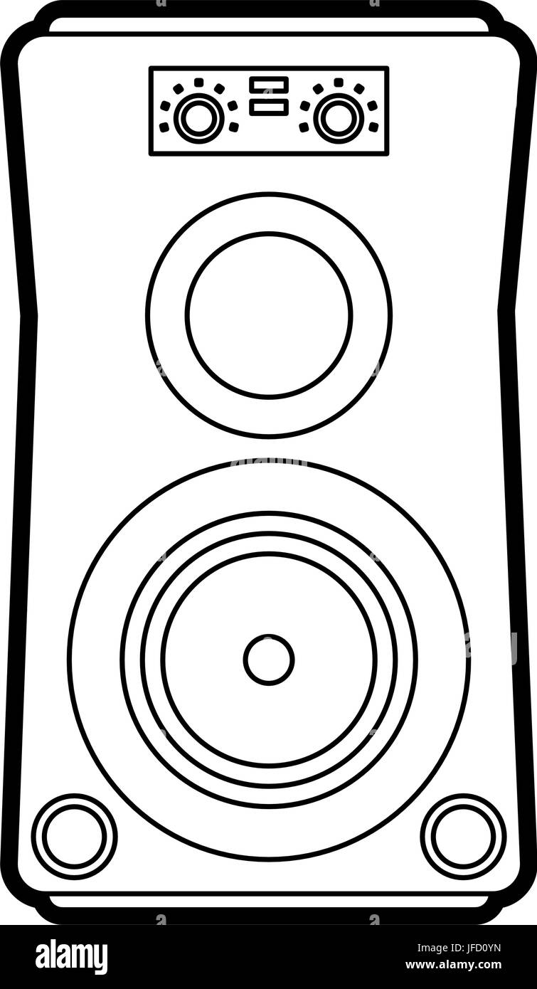 Musical instruments element set Black and White Stock Photos & Images ...