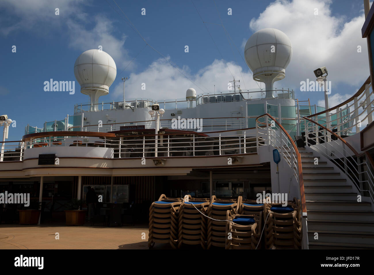 Radar domes on board P&O Cruise ship Azura Stock Photo - Alamy