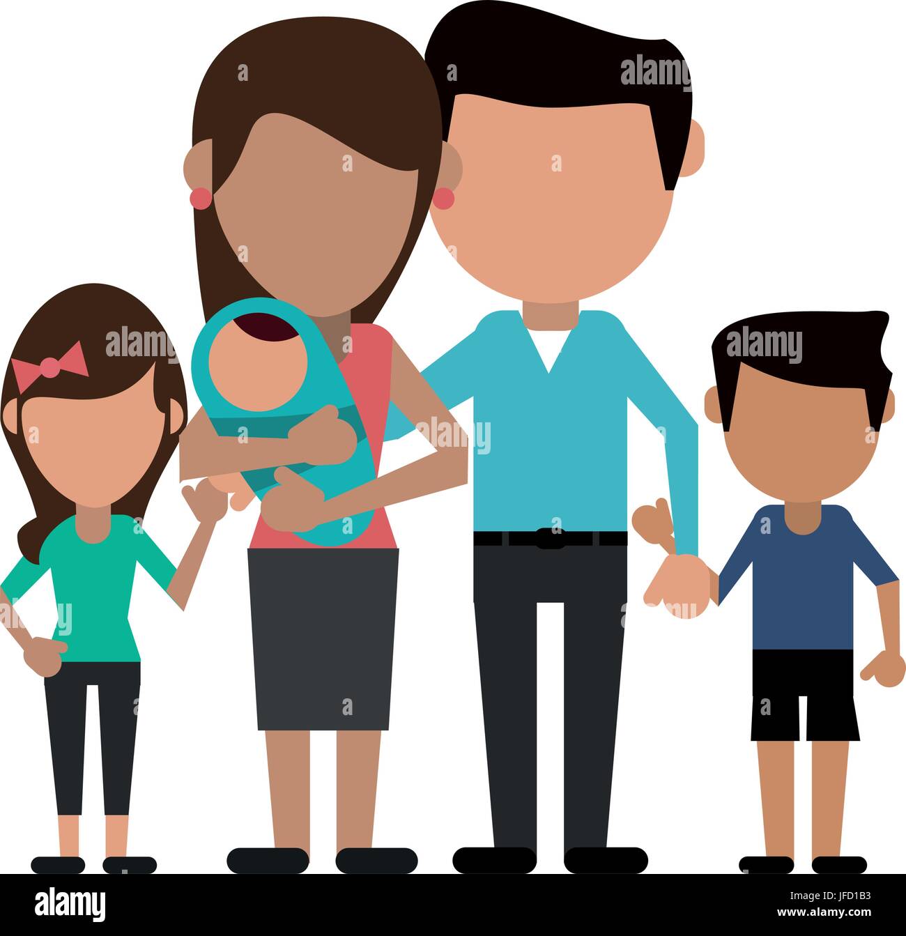 Happy family united Stock Vector Image & Art - Alamy