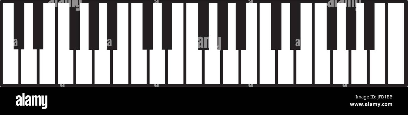 piano keys musical instrument to play music Stock Vector Image & Art ...