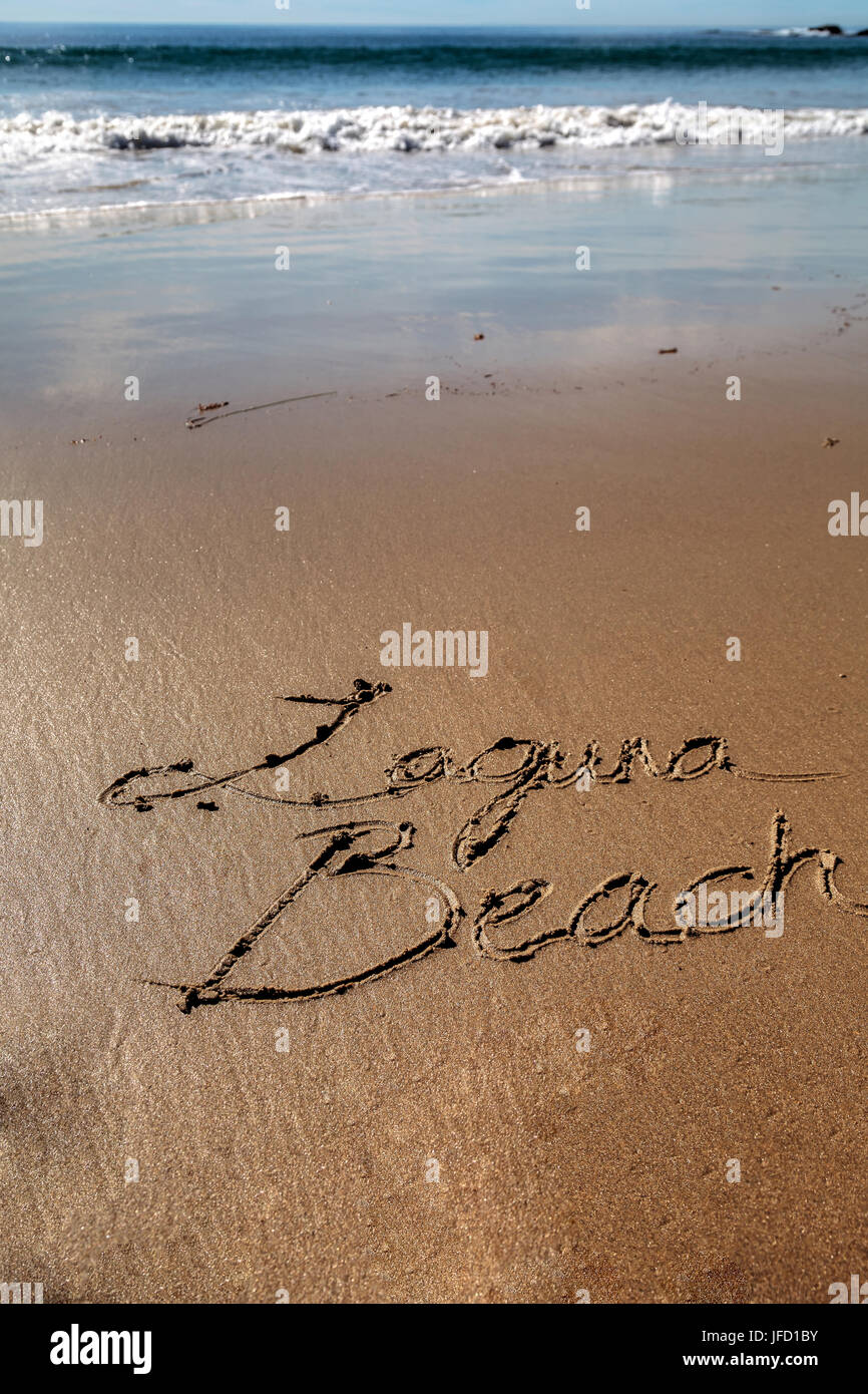 Laguna Beach written in script Stock Photo - Alamy