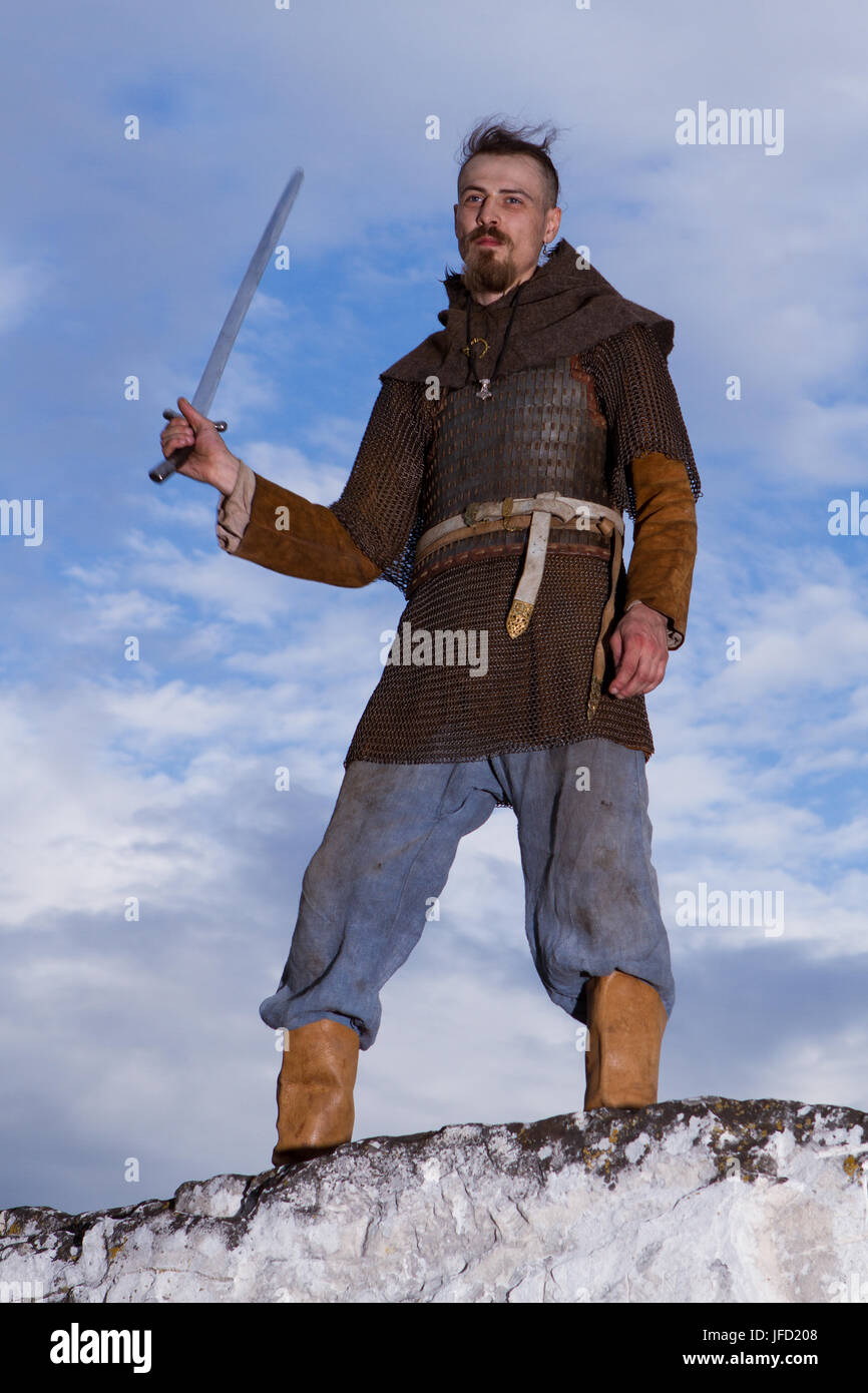 Knight on a rock with Stock Photo - Alamy