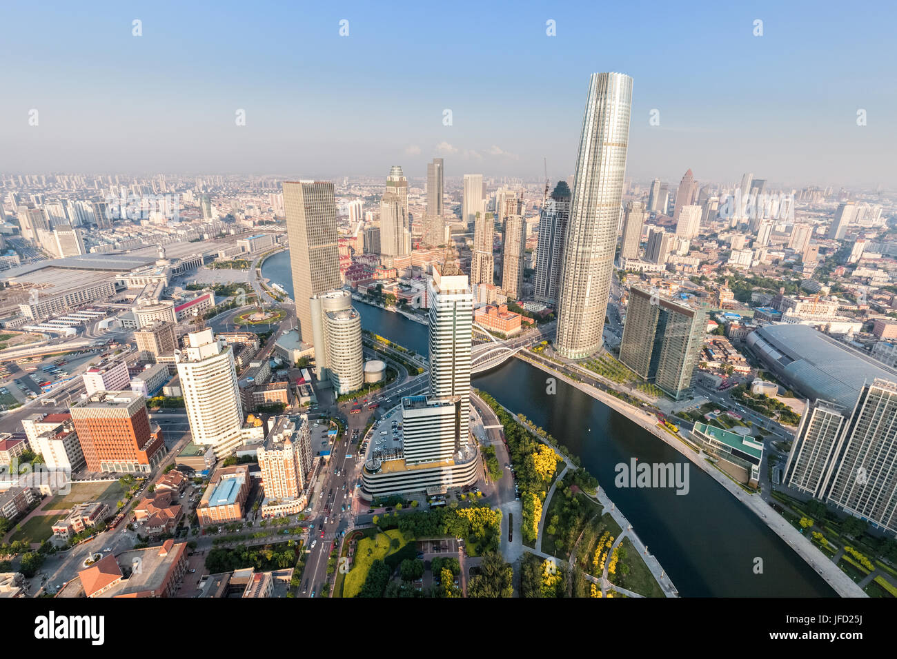 aerial view of tianjin cityscape Stock Photo - Alamy