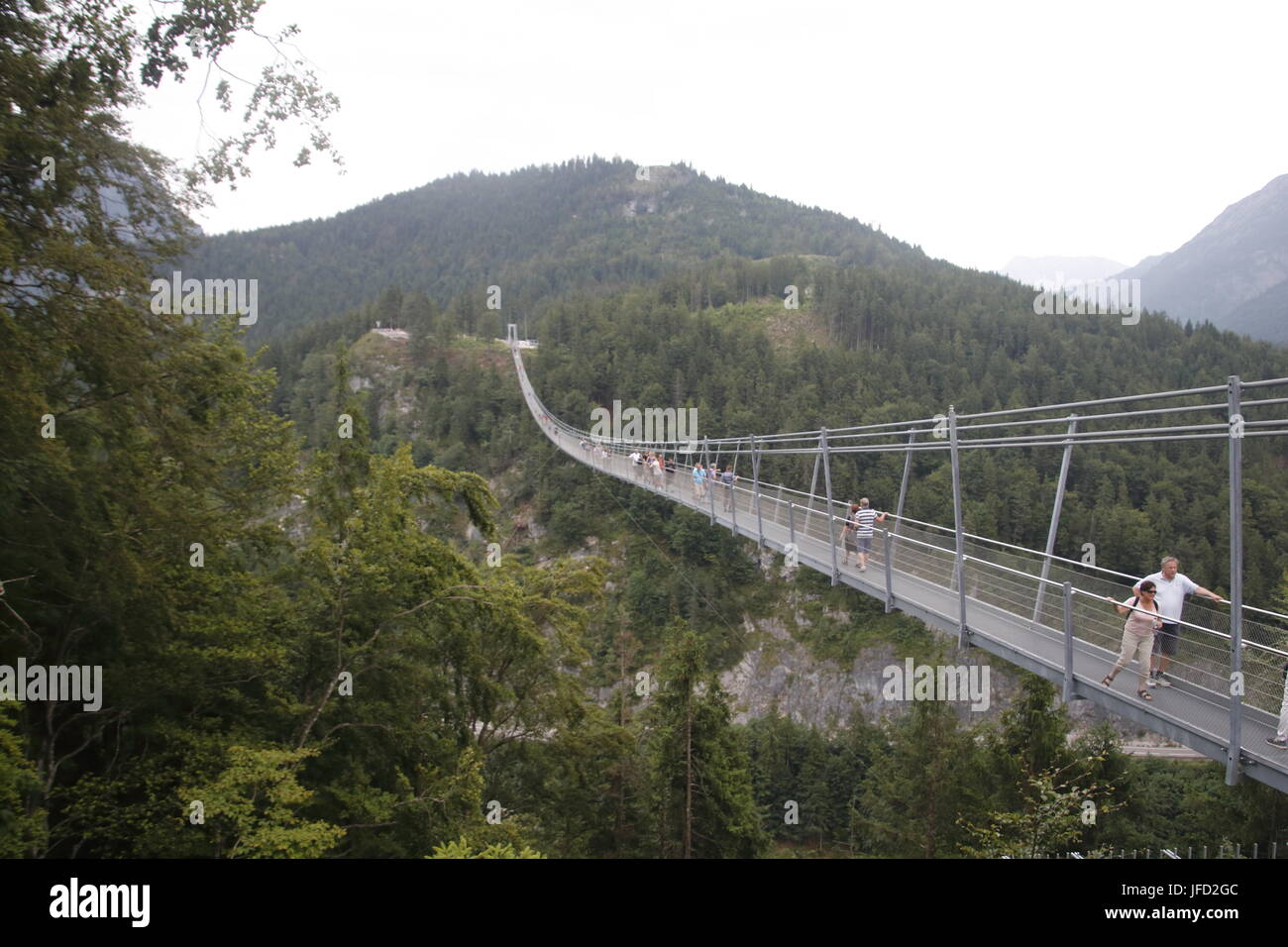 Suspension bridge Reutte Tirol, Highline 179 Stock Photo - Alamy
