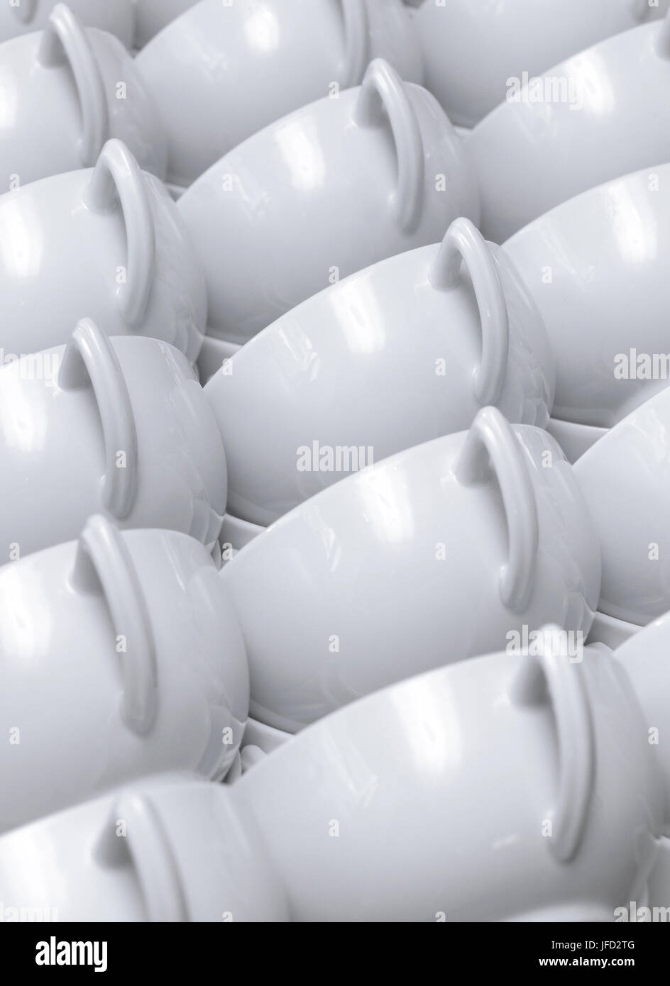 Background of White Tea Cups Pattern Stock Photo - Alamy