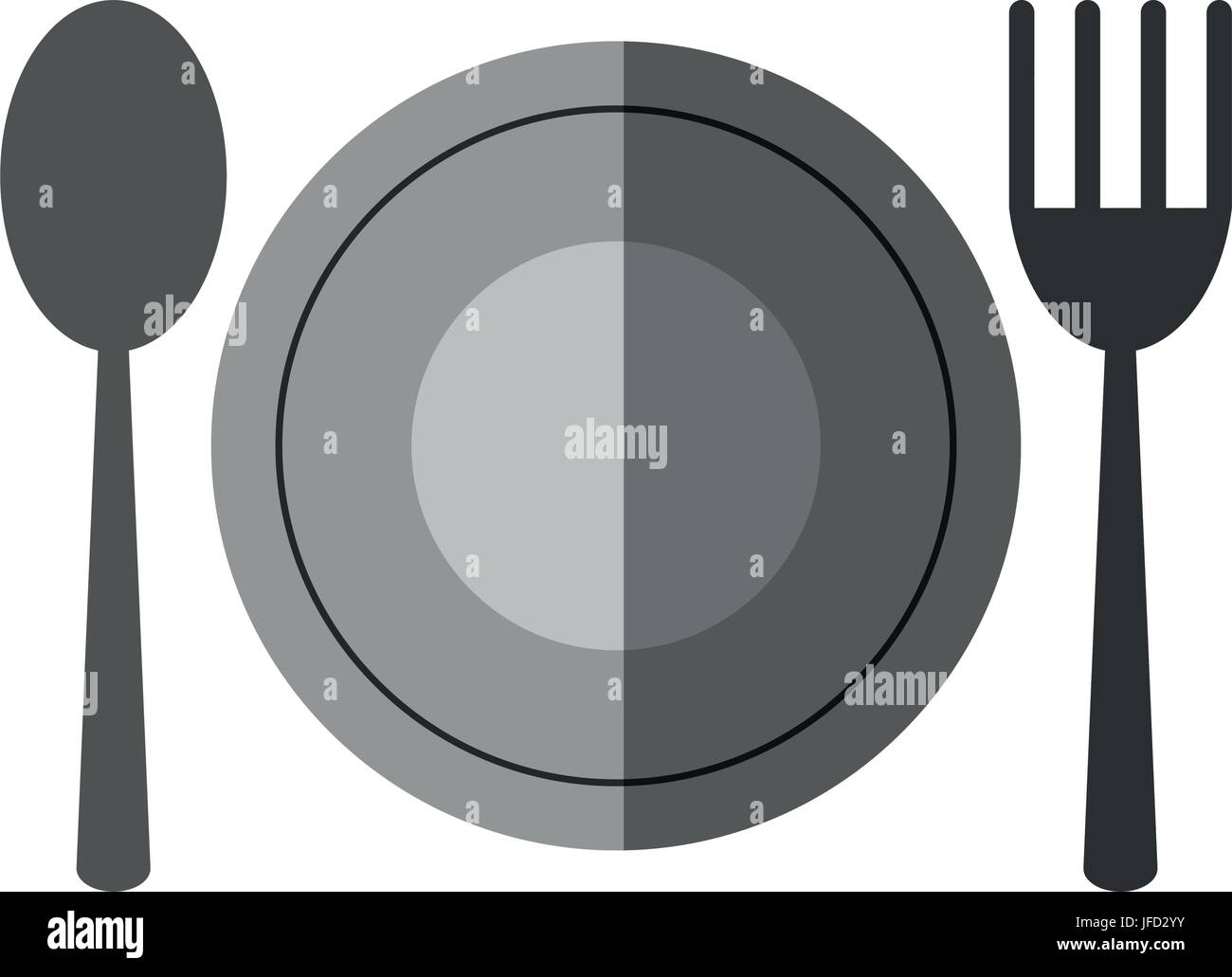 plate with fork and spoon icon image Stock Vector Image & Art - Alamy