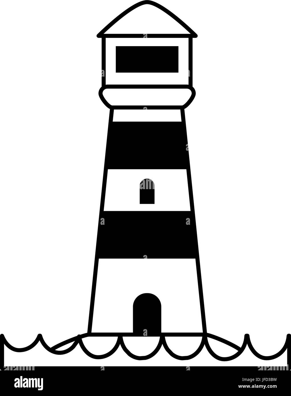 striped lighthouse icon image Stock Vector Image & Art - Alamy