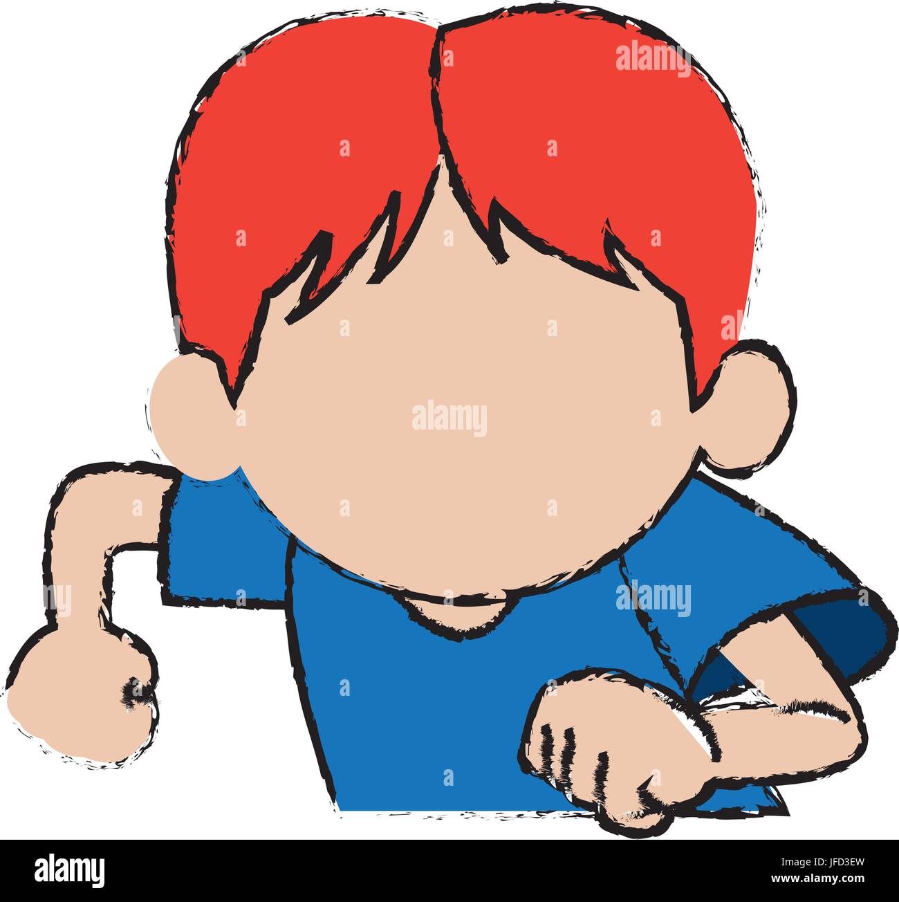 cute boy character comic young happy icon Stock Vector Image & Art - Alamy