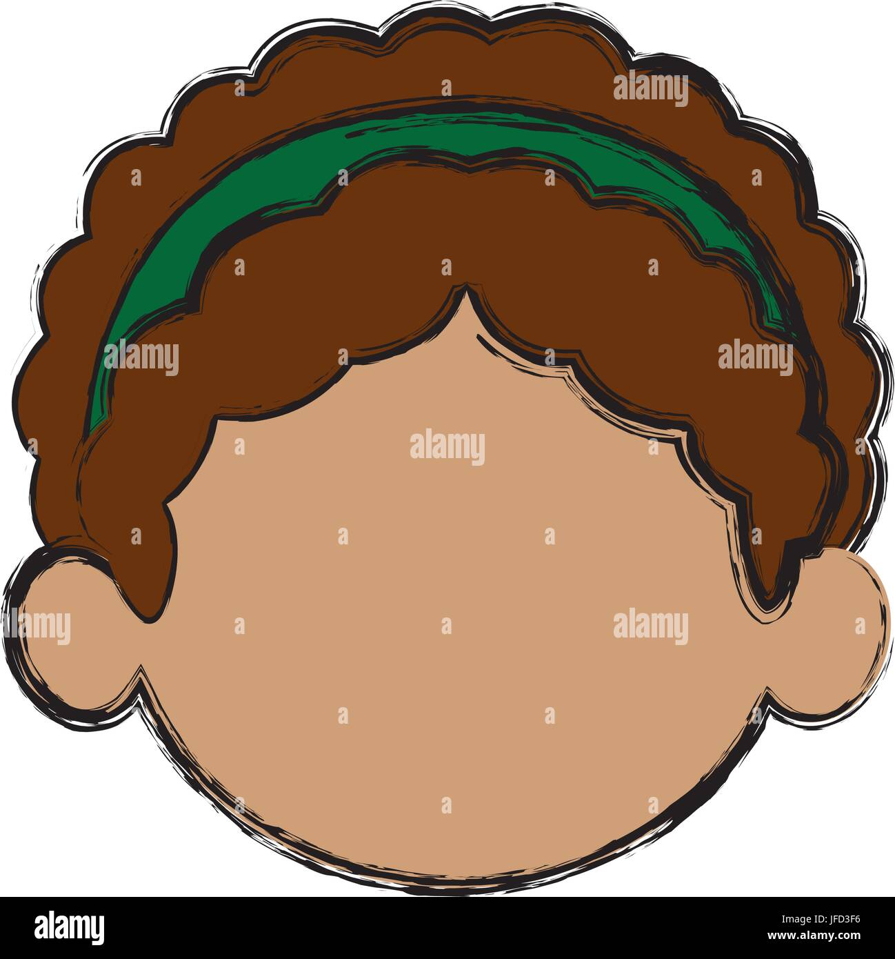 cute cartoon girl faceless kid female Stock Vector Image & Art - Alamy