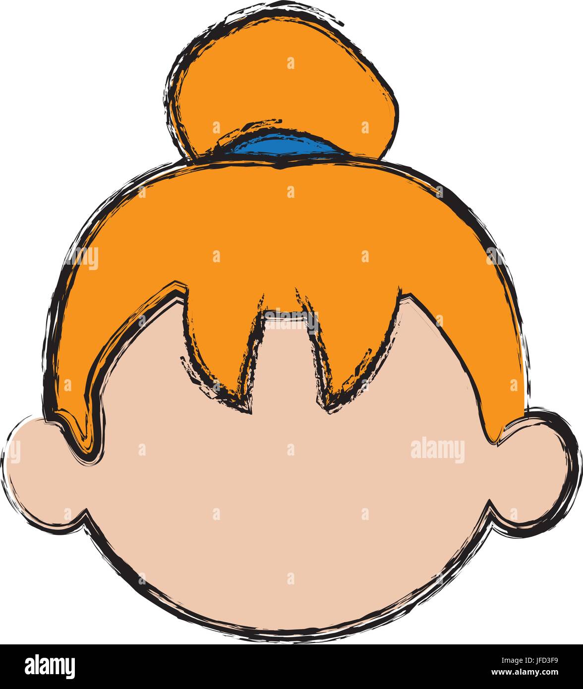 cute cartoon girl faceless kid female Stock Vector Image & Art - Alamy