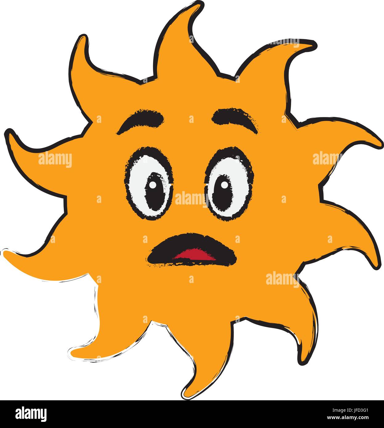 Surprised sun Stock Vector Images - Alamy