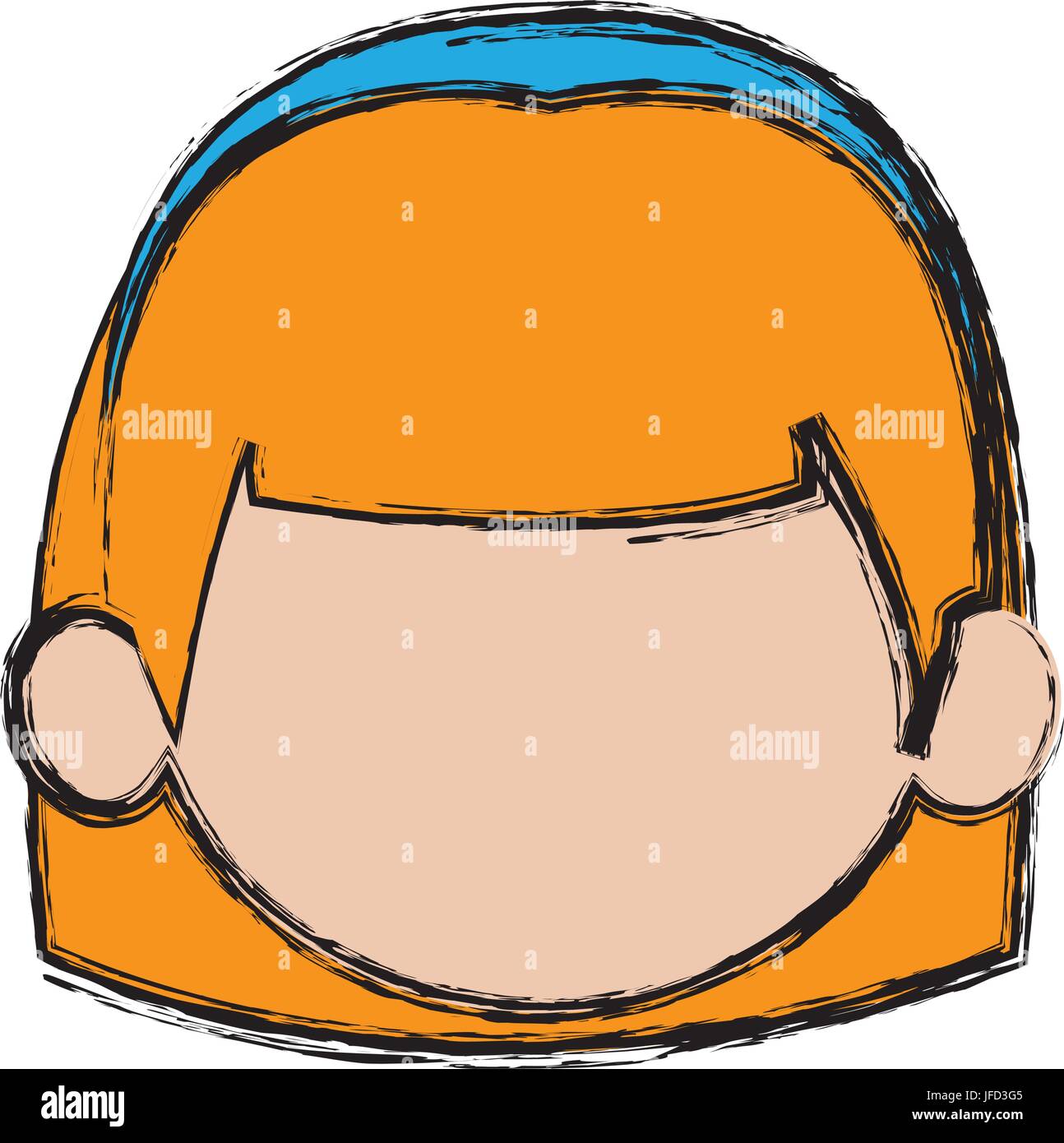 cute cartoon girl faceless kid female Stock Vector Image & Art - Alamy