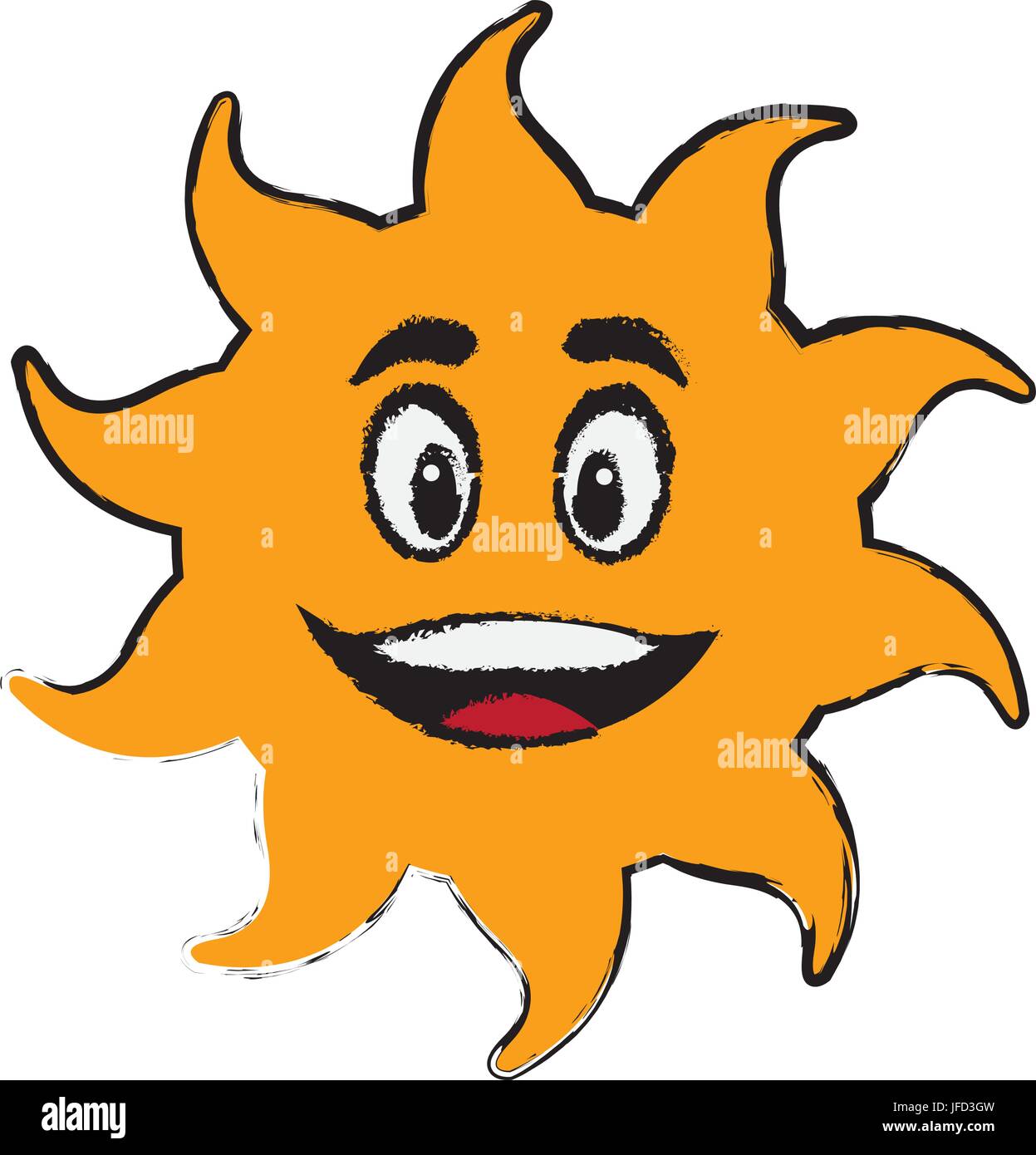 smiling sun cartoon mascot character Stock Vector Image & Art - Alamy