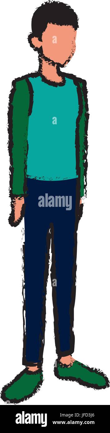 young guy standing avatar people default character Stock Vector Image ...