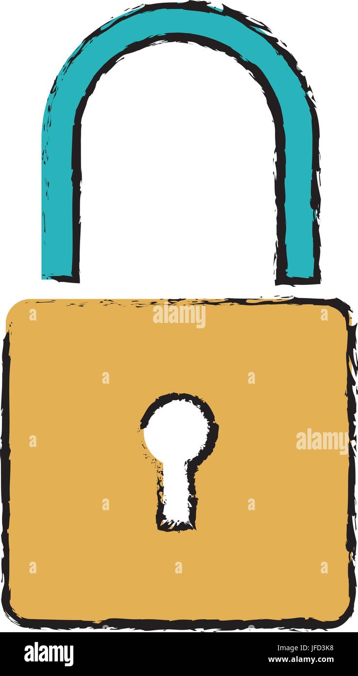 padlock close security internet social media icon Stock Vector Image ...