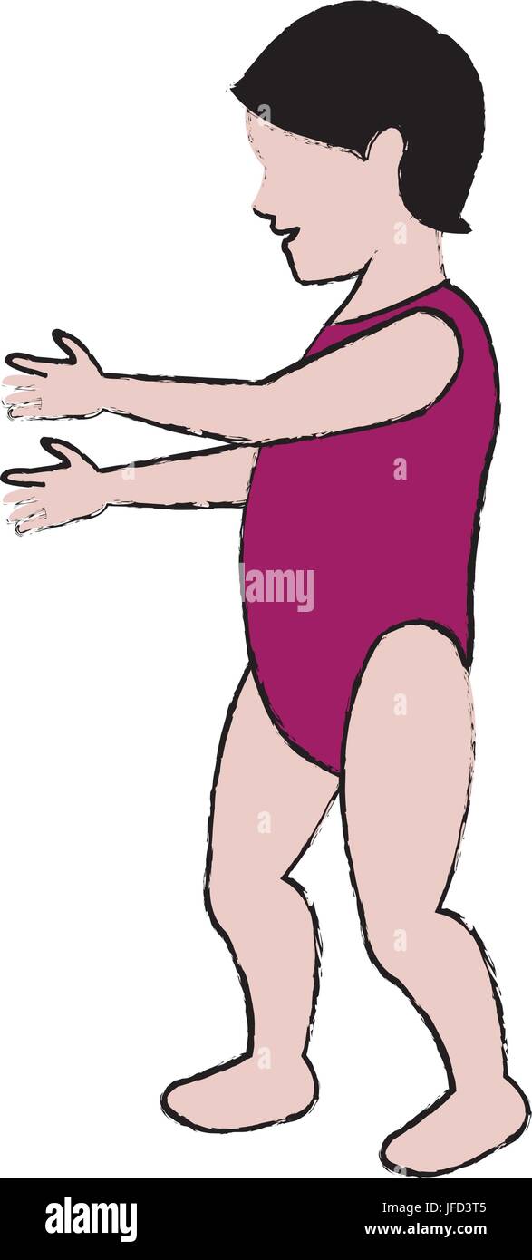 cute baby first step lovely Stock Vector Image & Art - Alamy