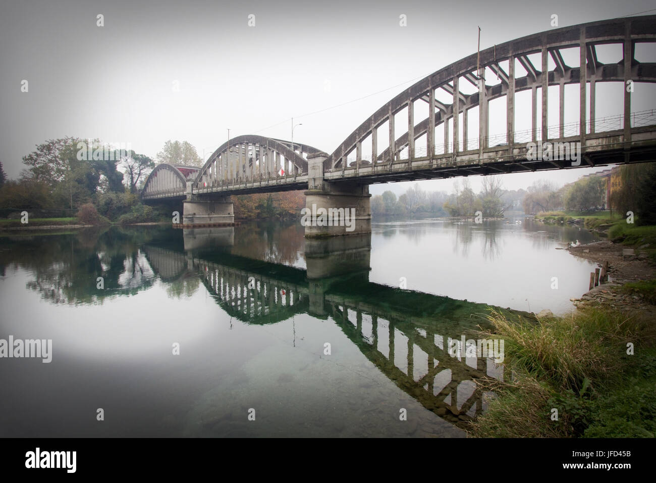 A view of a river bridge Stock Photo - Alamy