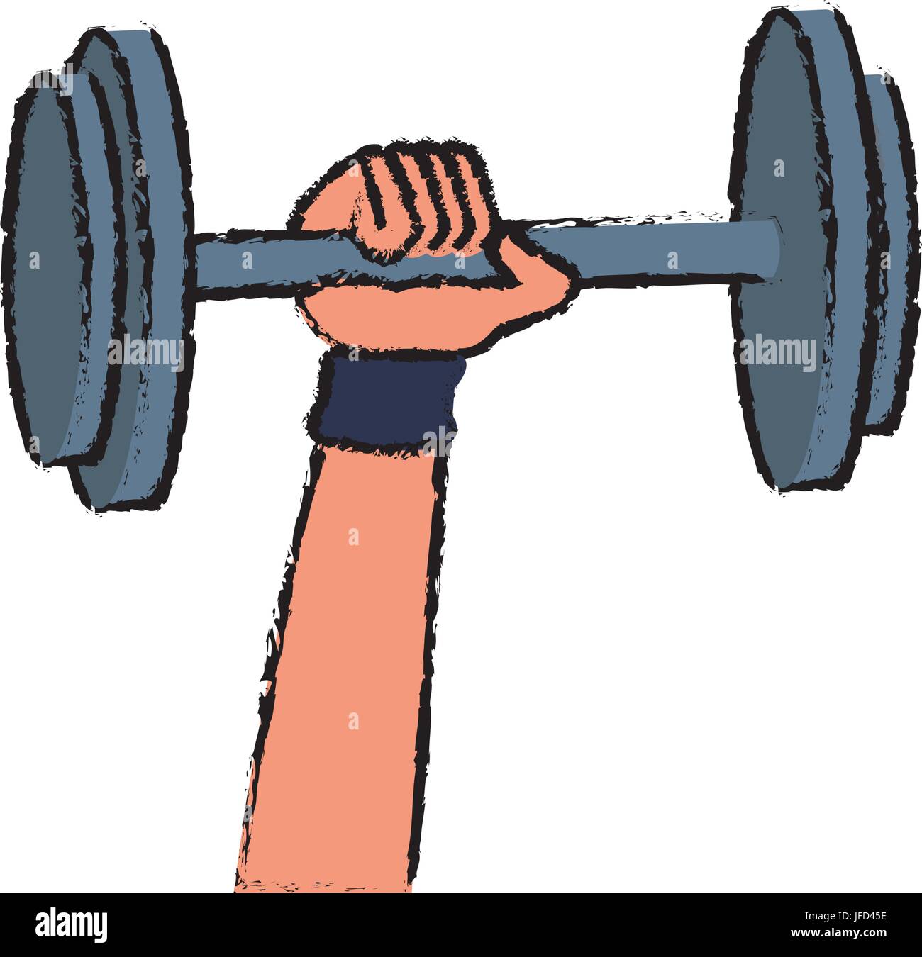 hand holding barbell sport icon Stock Vector Image & Art - Alamy