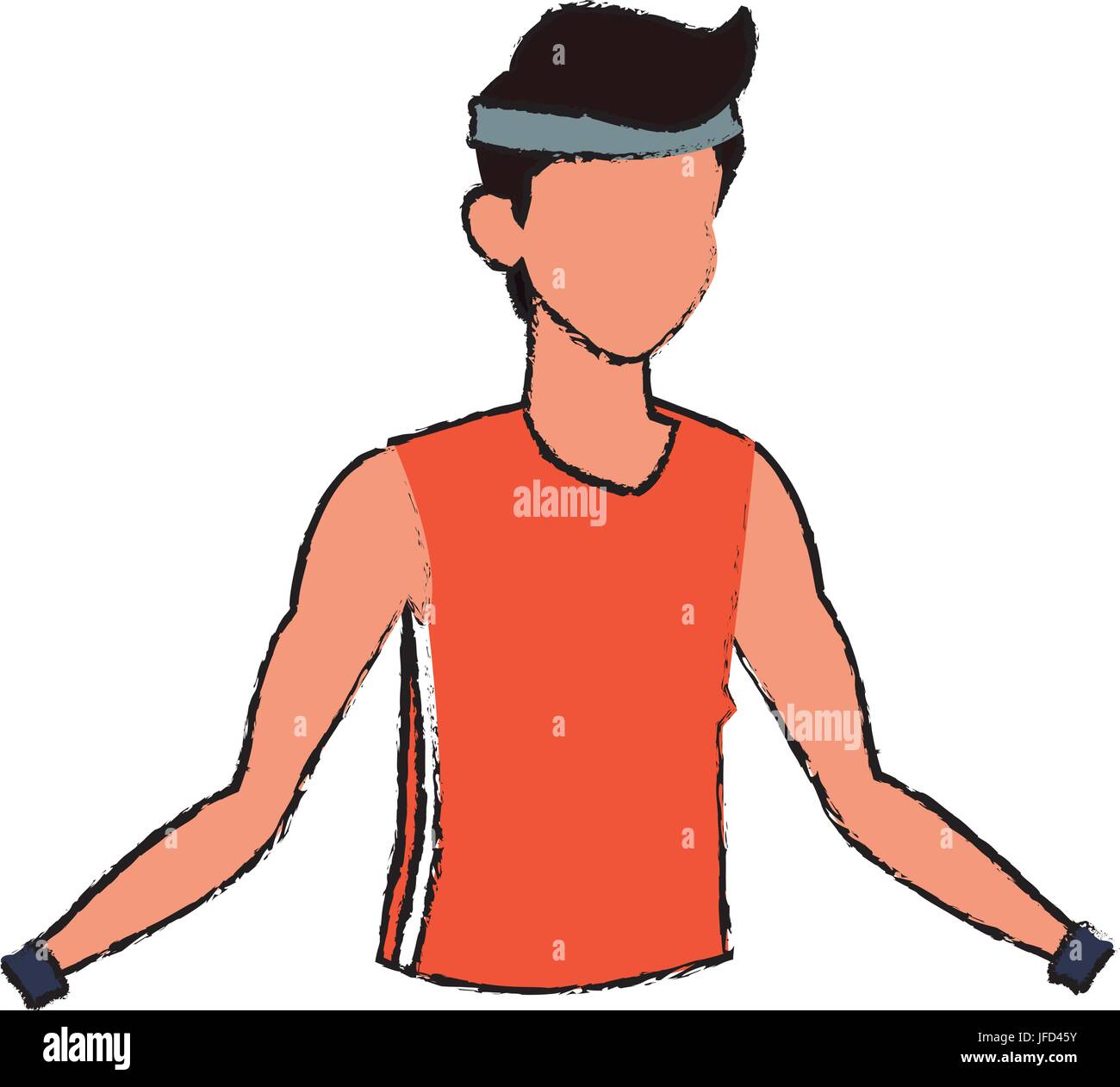 male character portrait man sport figure Stock Vector Image & Art - Alamy