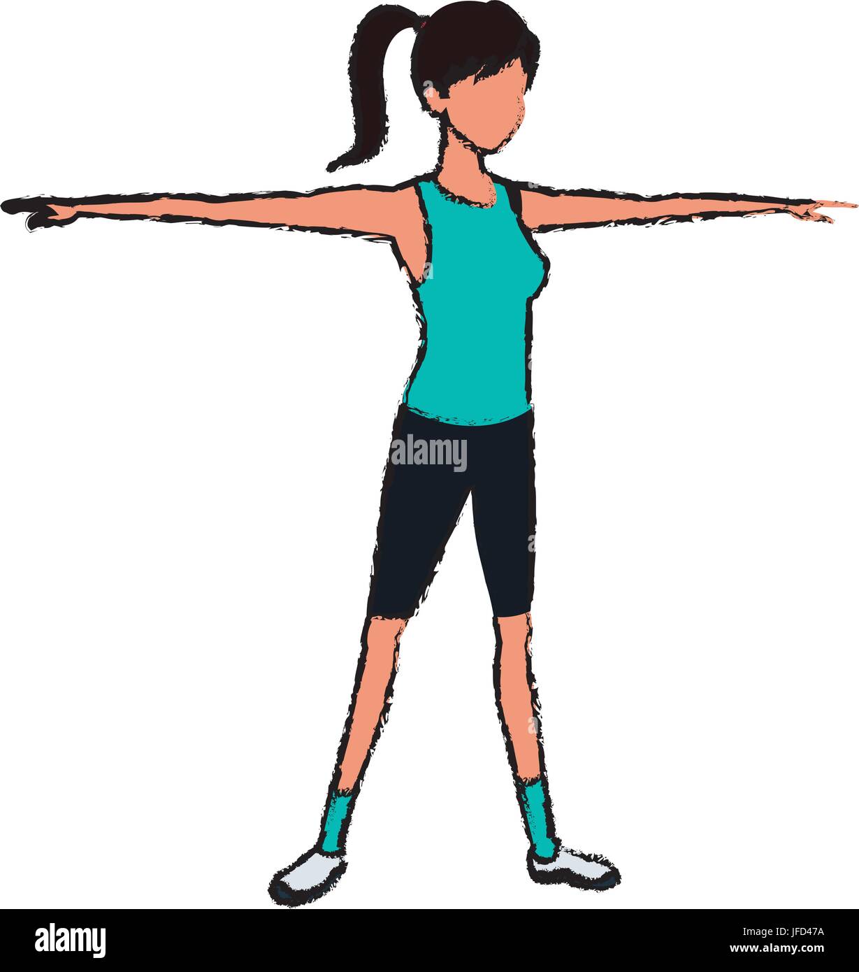 Open arm pose Stock Vector Images - Alamy