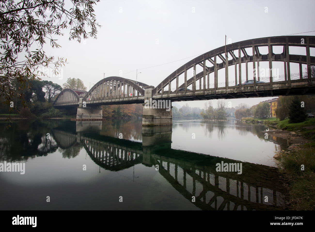 A view of a river bridge Stock Photo - Alamy
