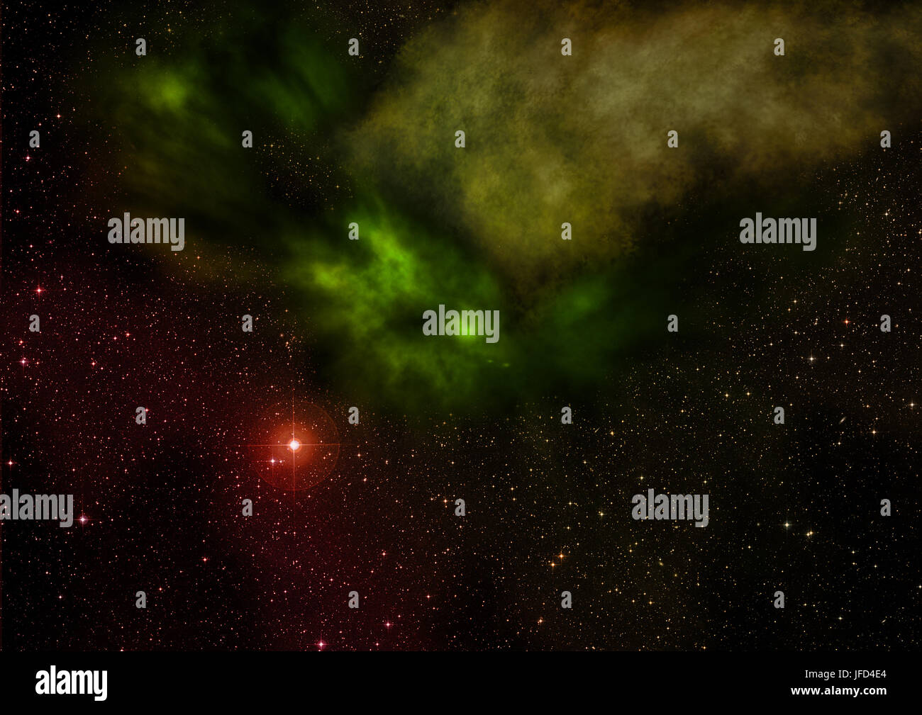 Star field in space and a nebulae Stock Photo - Alamy