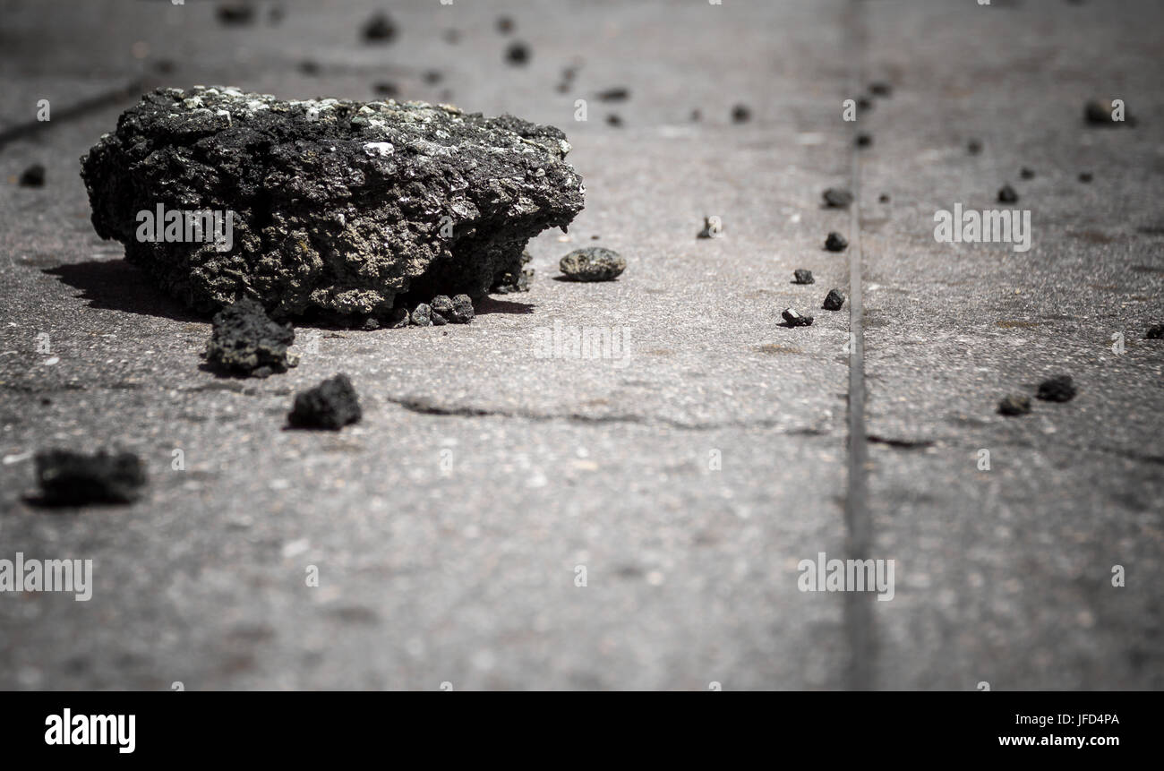 Broken asphalt pieces hi-res stock photography and images - Alamy