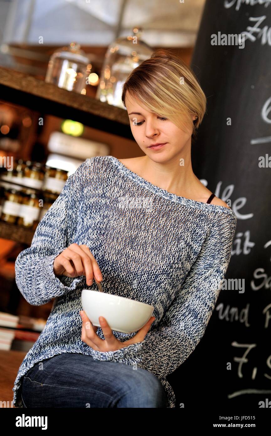 Have breakfast female hi-res stock photography and images - Alamy