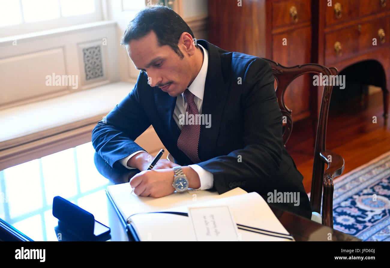 Qatari Foreign Minister Sheikh Mohammed bin Abdulrahman bin Jassim Al ...