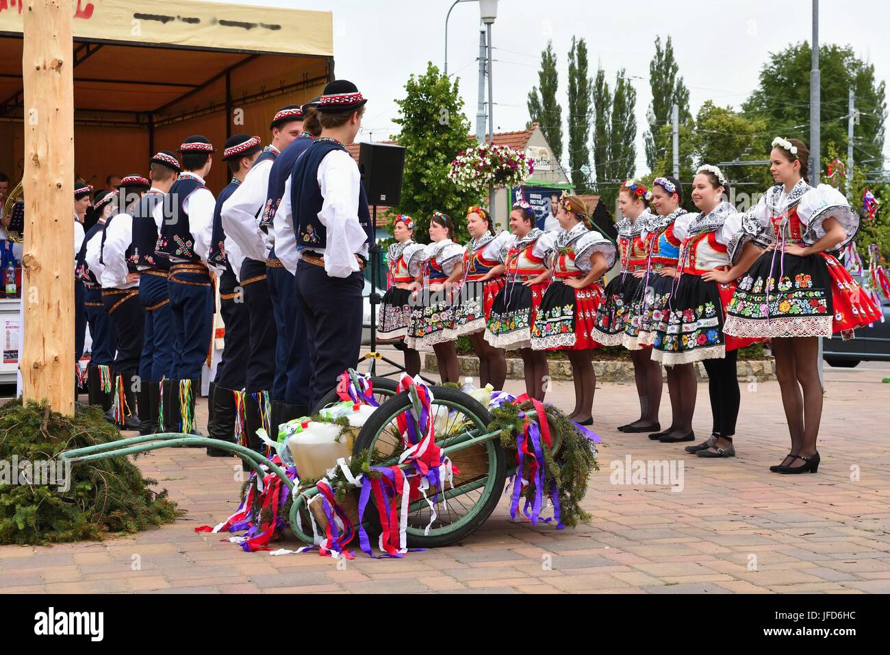 Brno, Czech Republic June 25, 2017. Czech traditional feast. Tradition ...