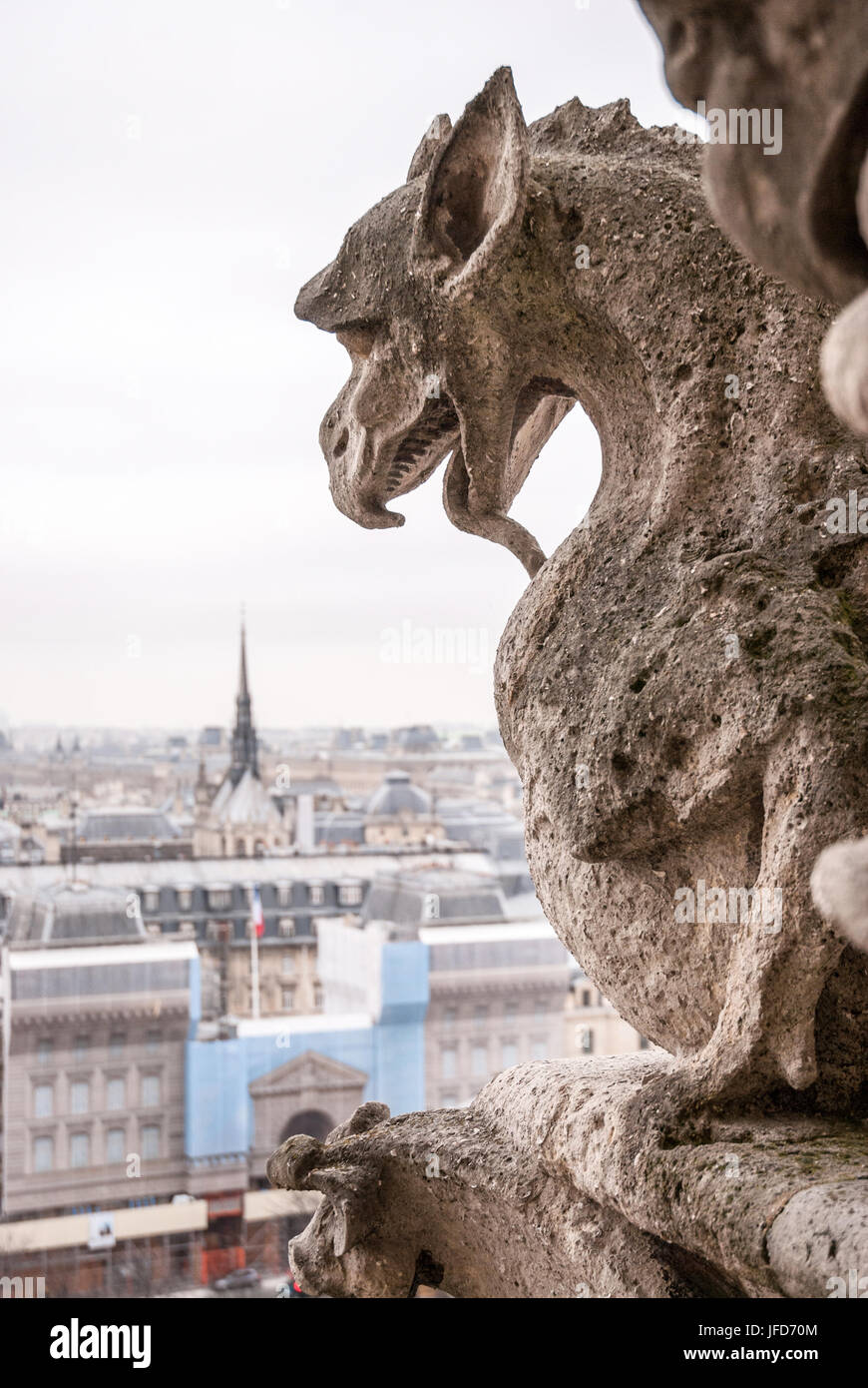 Gargoyle at ledge wall in church Stock Photo - Alamy