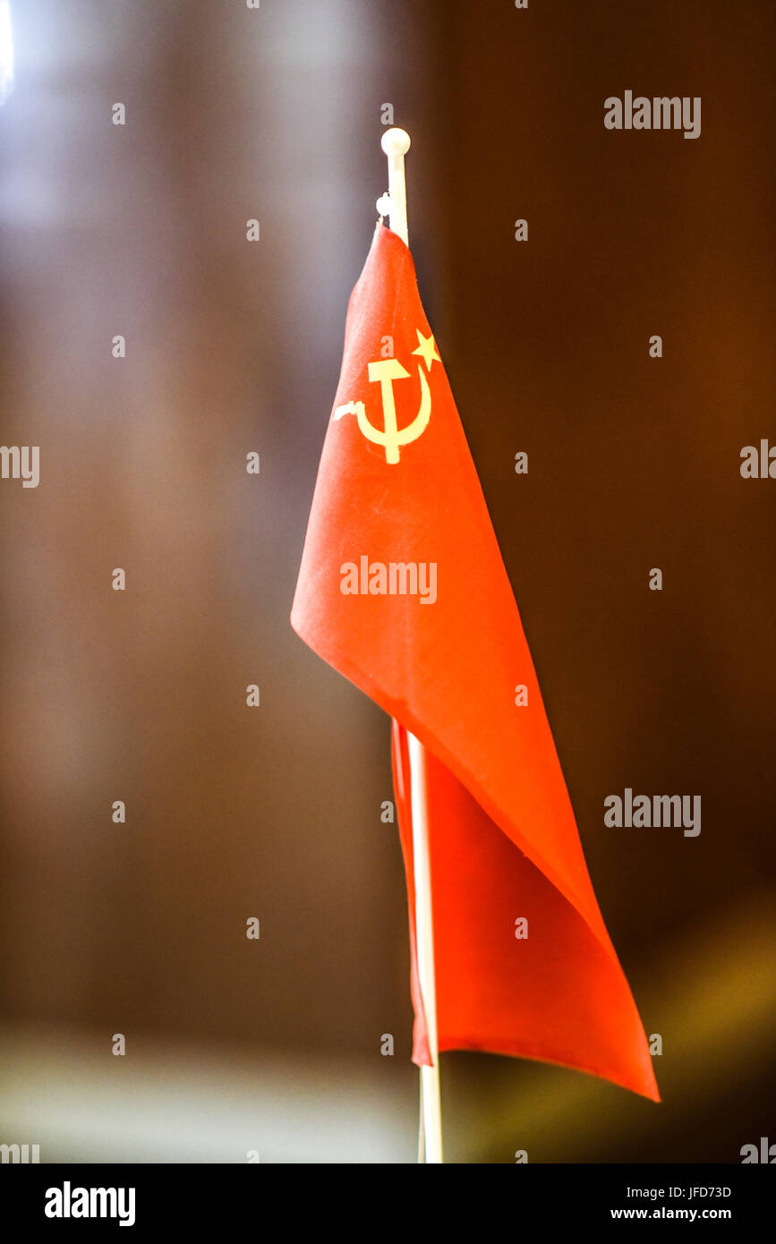 A flag of soviet union, Moscow Russia. Comunism symbol Stock Photo - Alamy