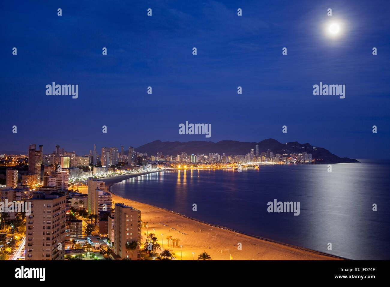 Benidorm night hi-res stock photography and images - Alamy