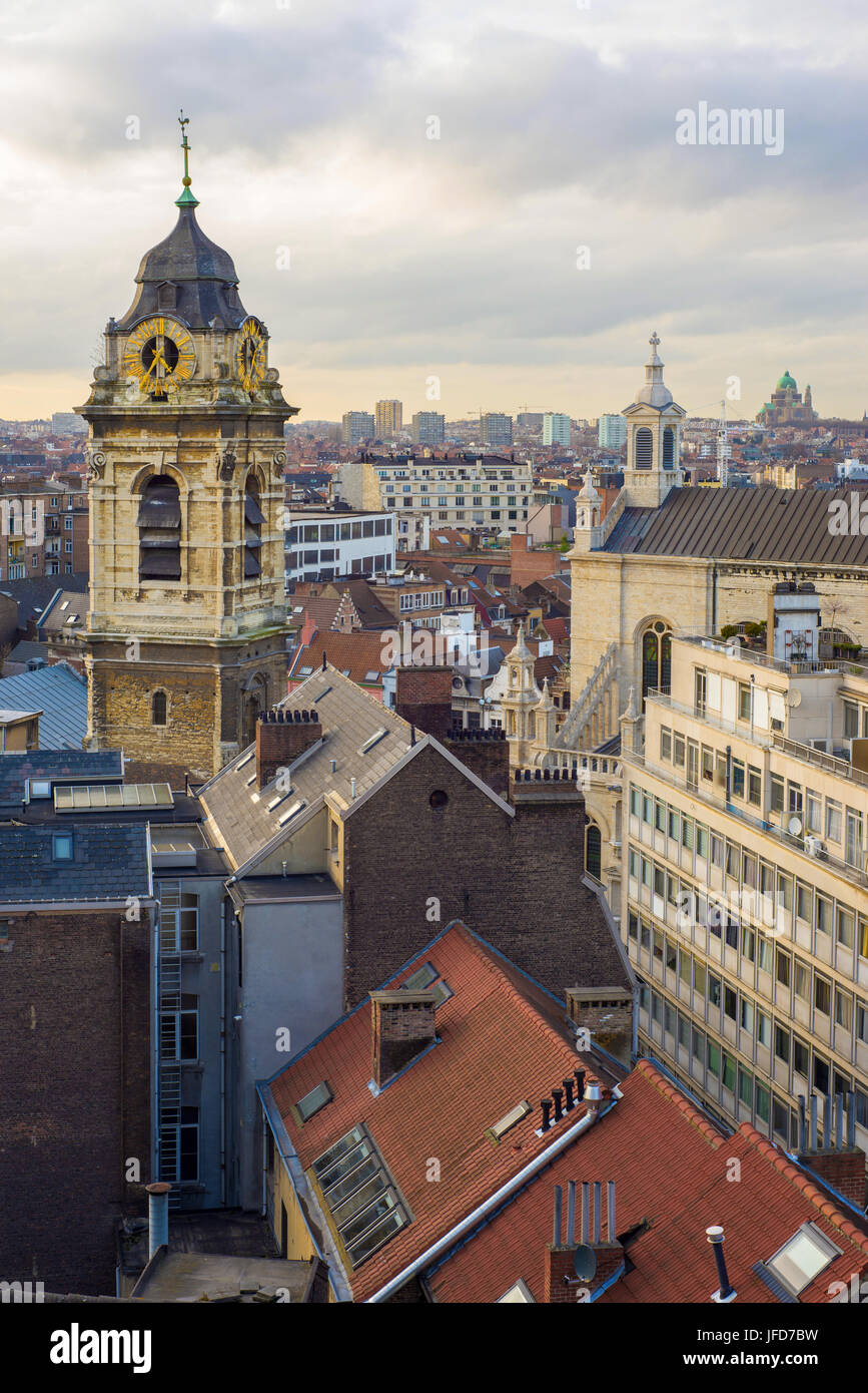clock tower in Brussels Stock Photo - Alamy