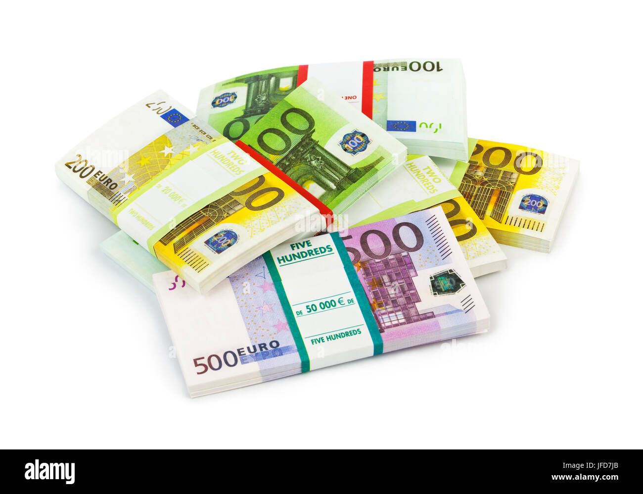 Heap euro money bills Cut Out Stock Images & Pictures - Alamy