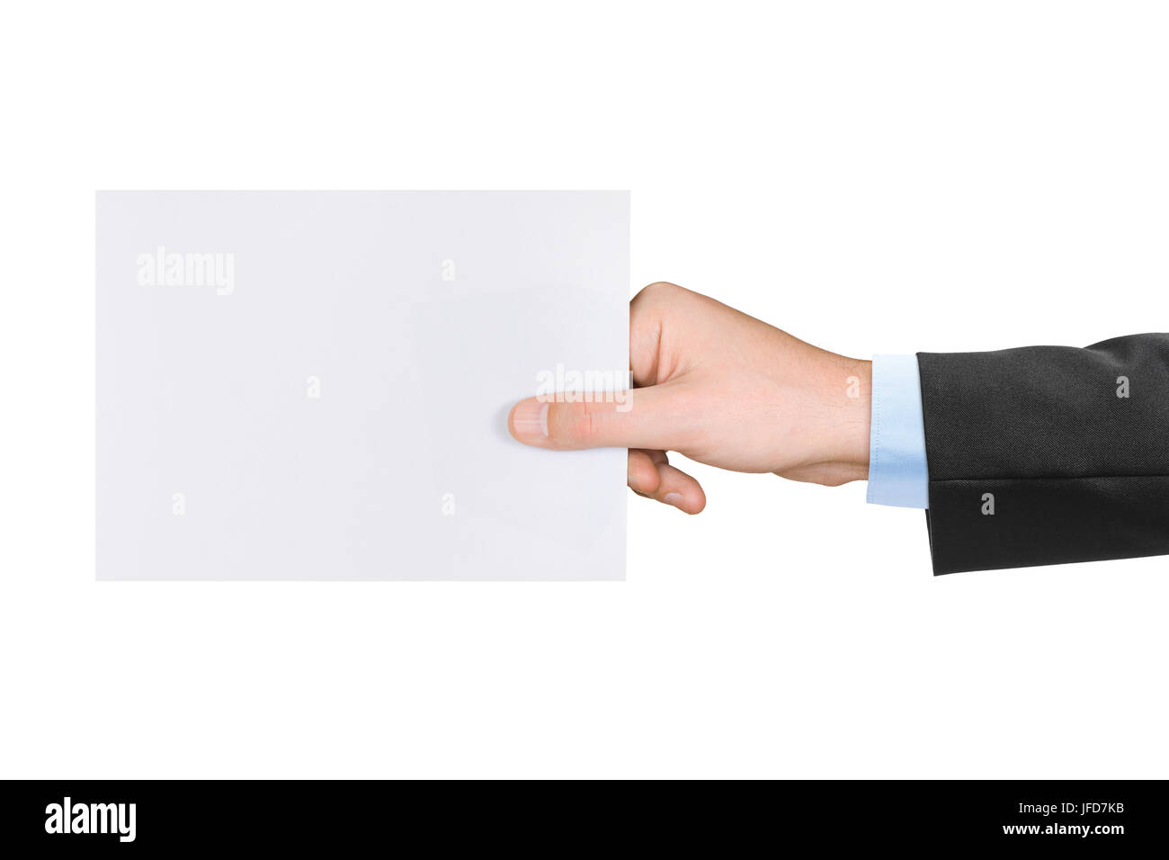 Paper card in hand Stock Photo - Alamy