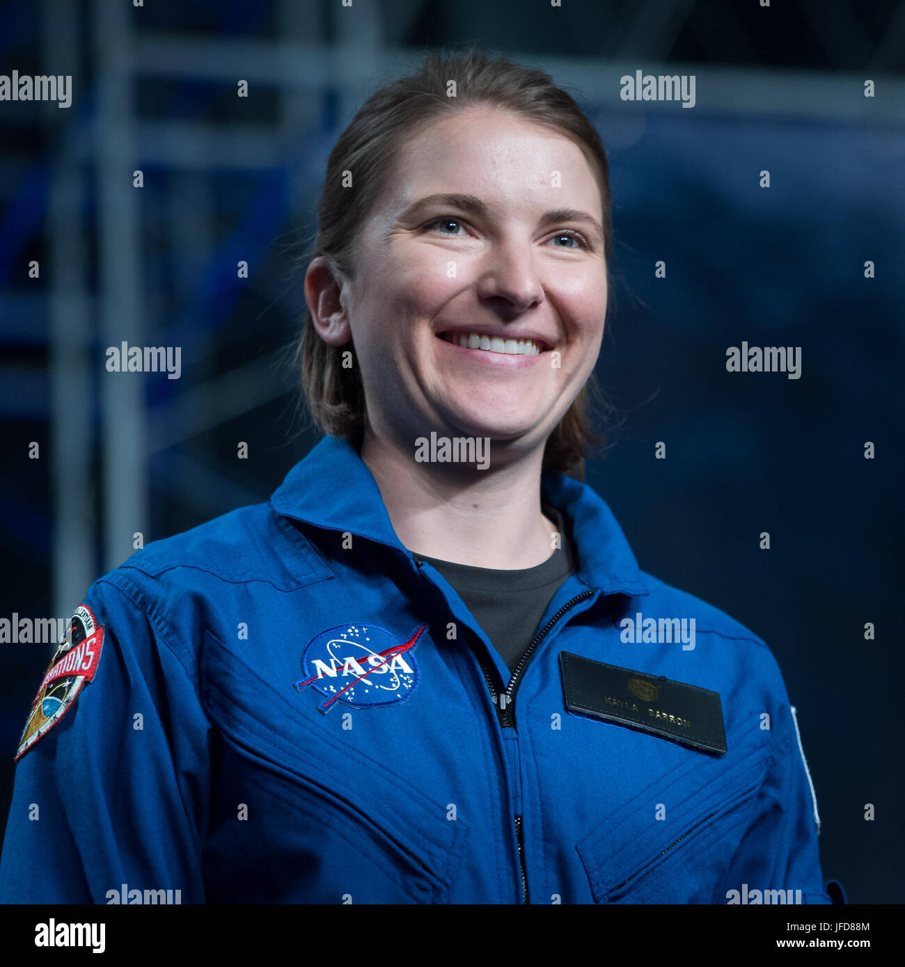 NASA astronaut candidate Kayla Barron was introduced as one of 12 new ...
