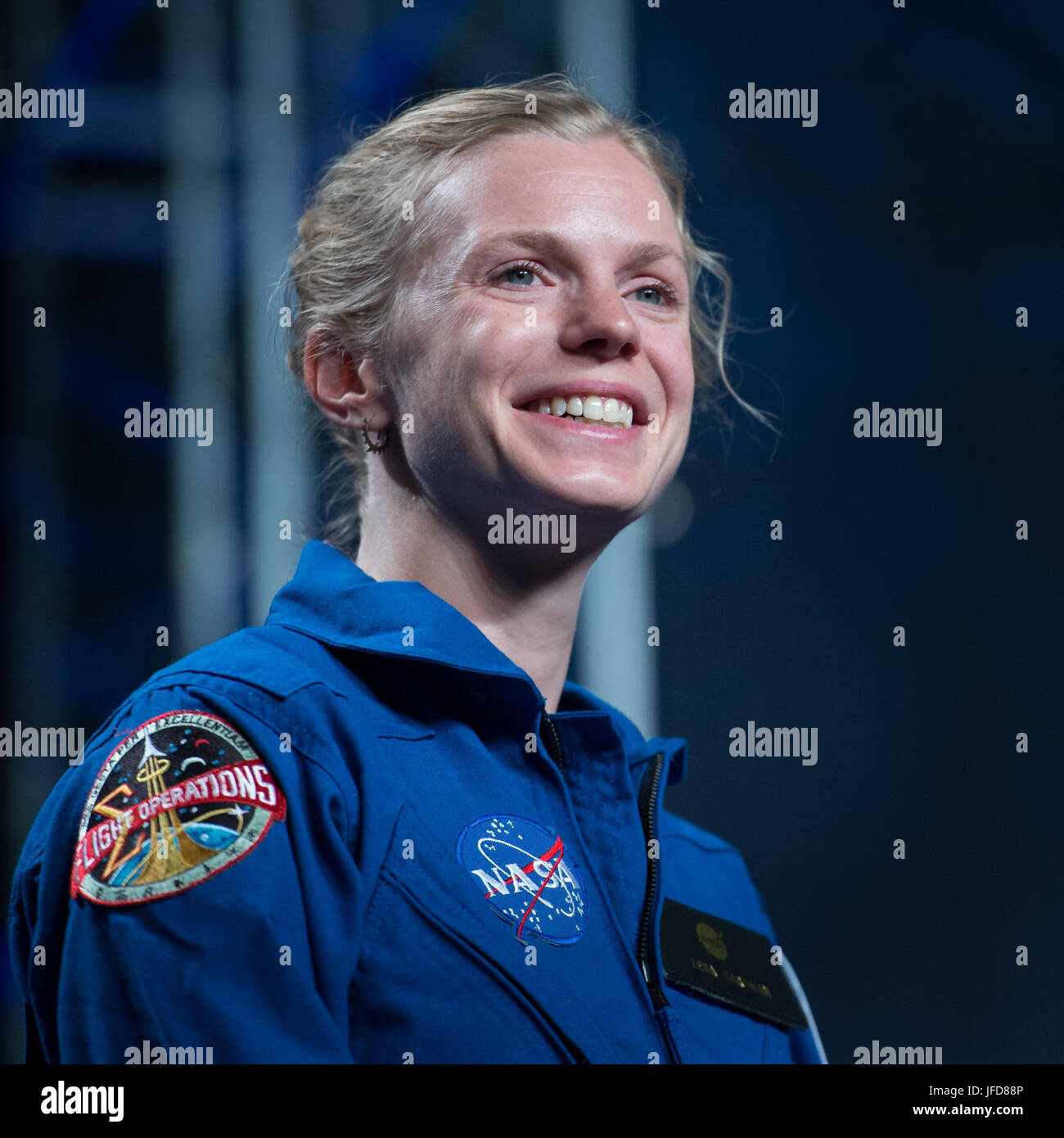 Zena Cardman, a 29-year-old NASA astronaut candidate, is introduced as ...