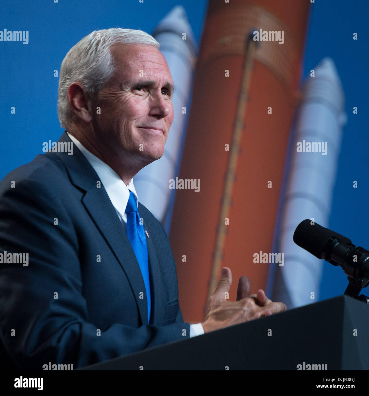 Vice President Mike Pence delivers remarks at NASA's Johnson Space ...