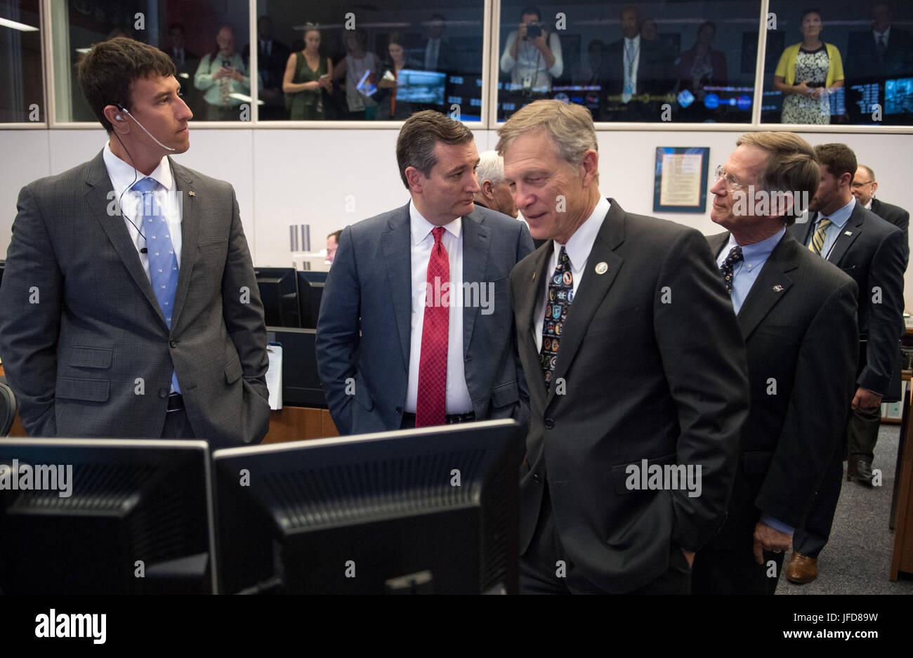 NASA Flight Director Rick Henfling, alongside Senator Ted Cruz and ...