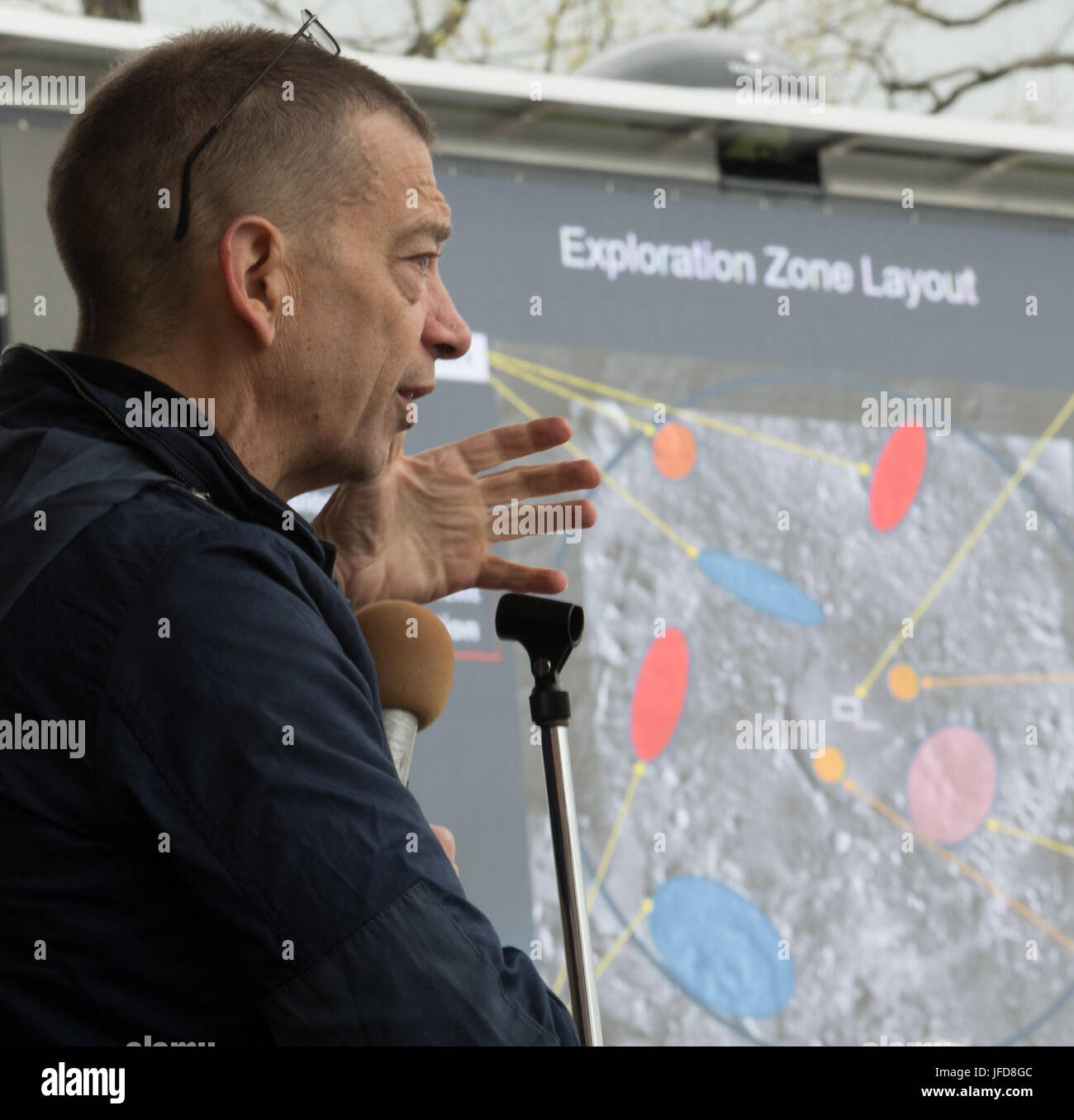 Rick Davis, NASA Assistant Director for Science and Exploration, speaks ...