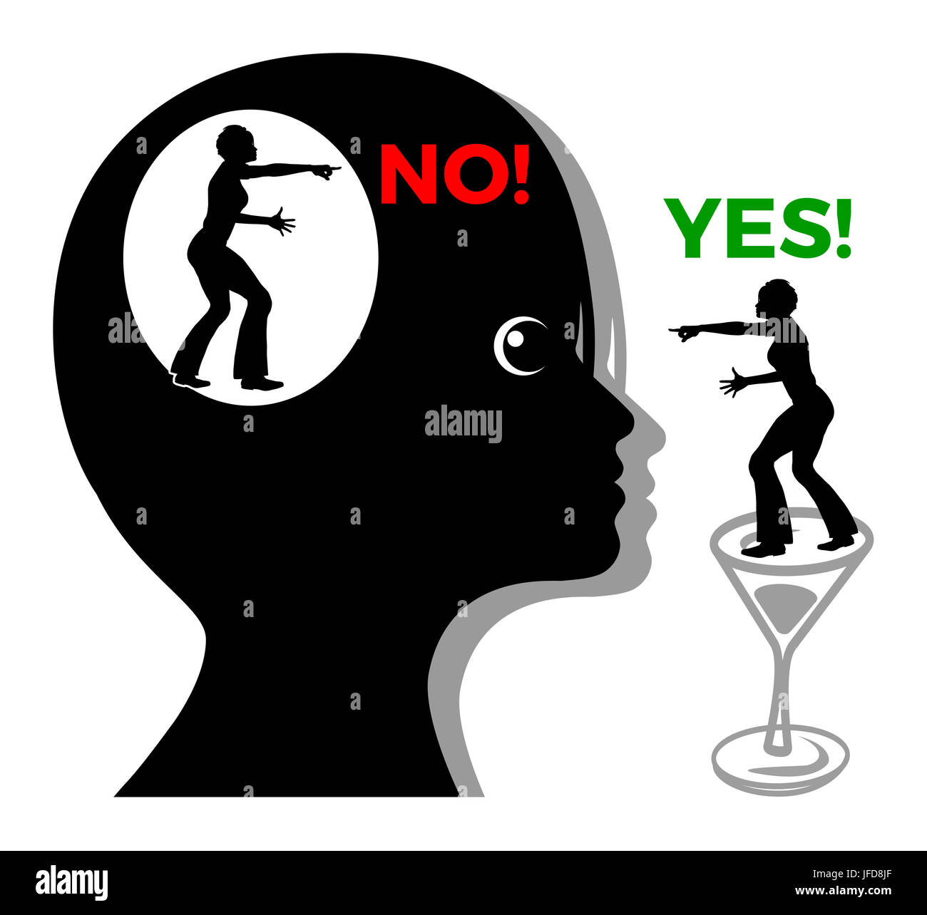 Conscience woman brain hi-res stock photography and images - Alamy