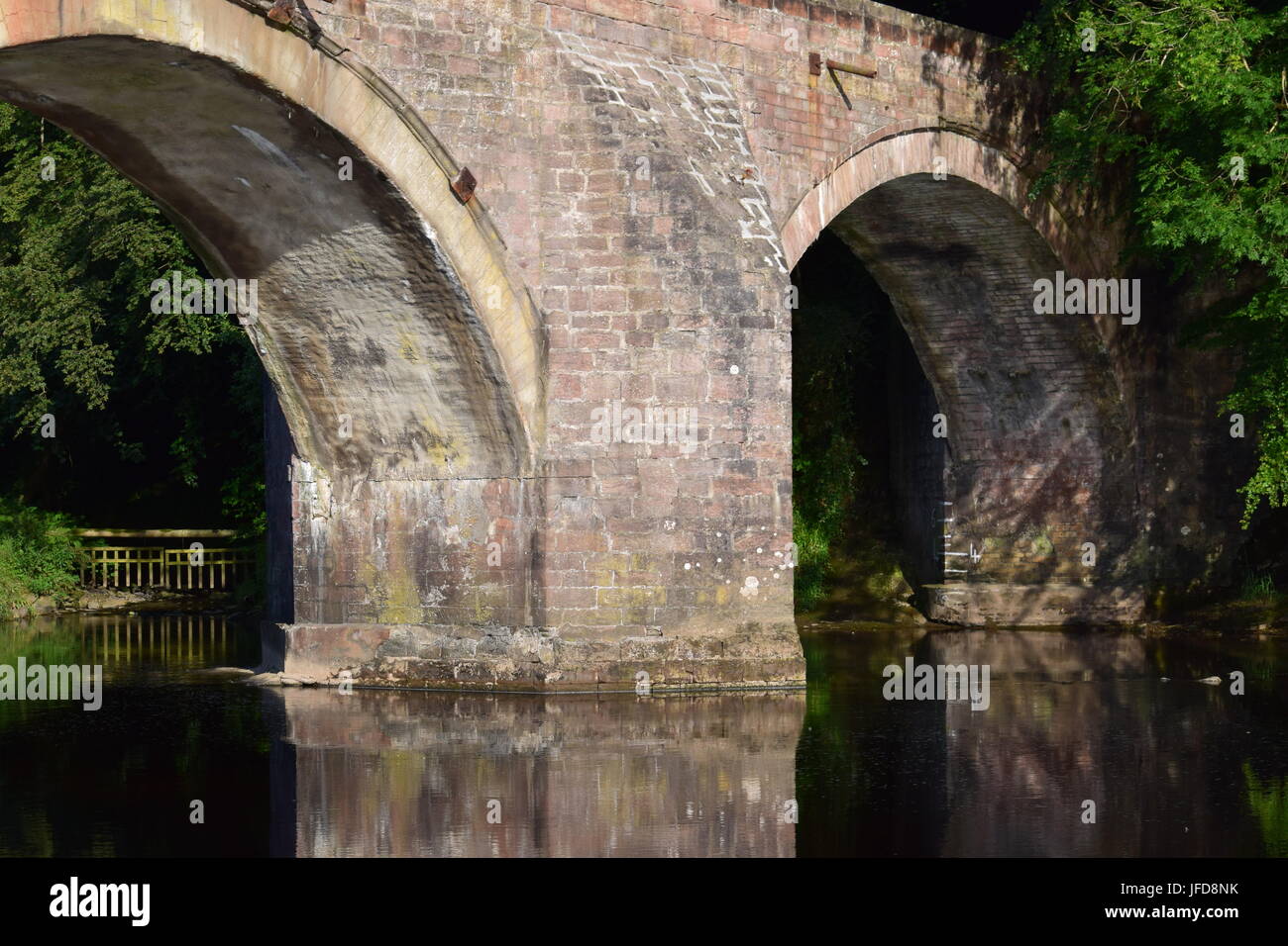 Two arches over a river Stock Photo - Alamy