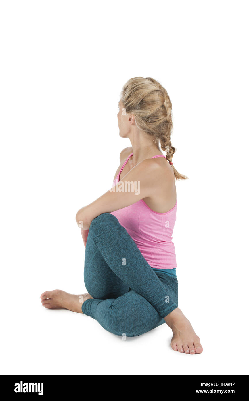 Ardha Matsyendrasana Position 4 Stock Photo - Alamy