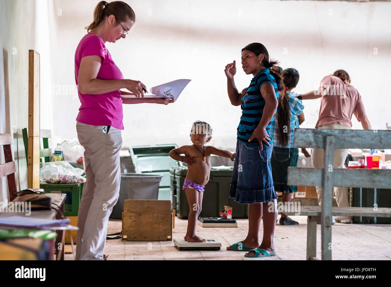 U.S. Army LTC Rhonda Dyer performs anthropometric measurements on a ...
