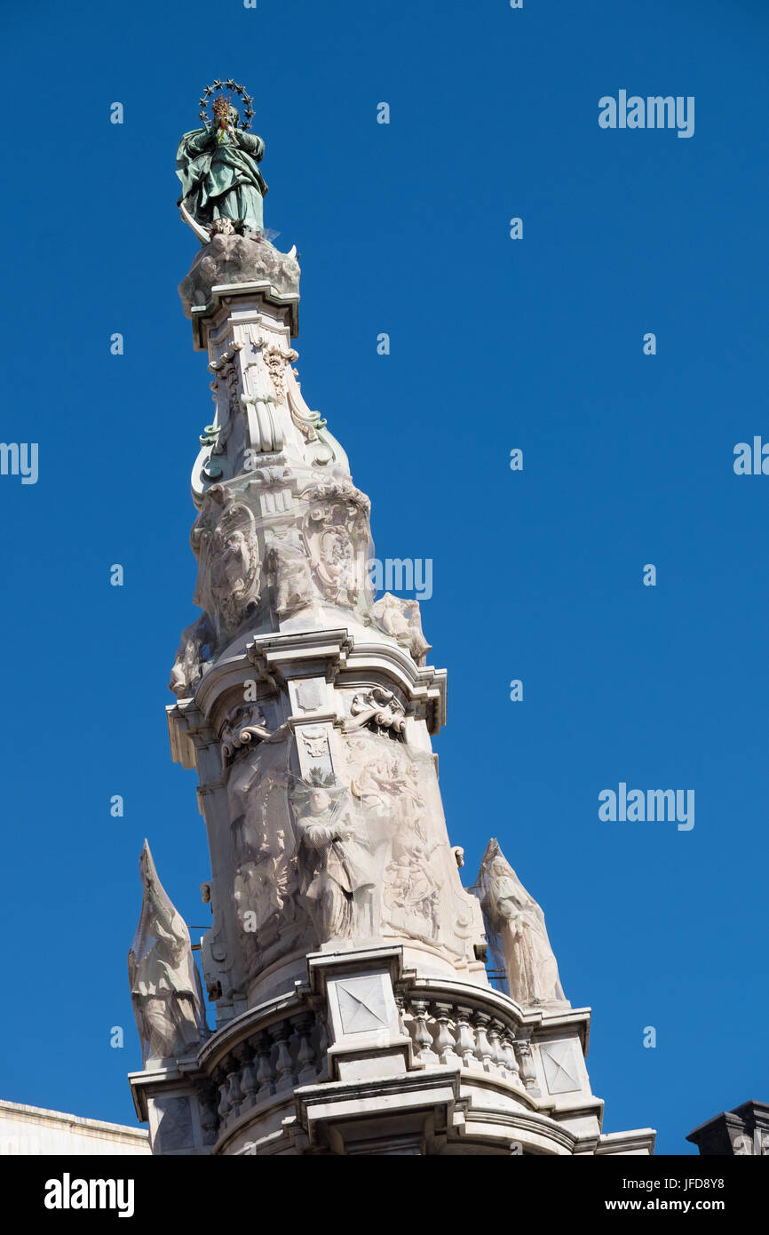 Obelisk in Naples, Italy Stock Photo - Alamy