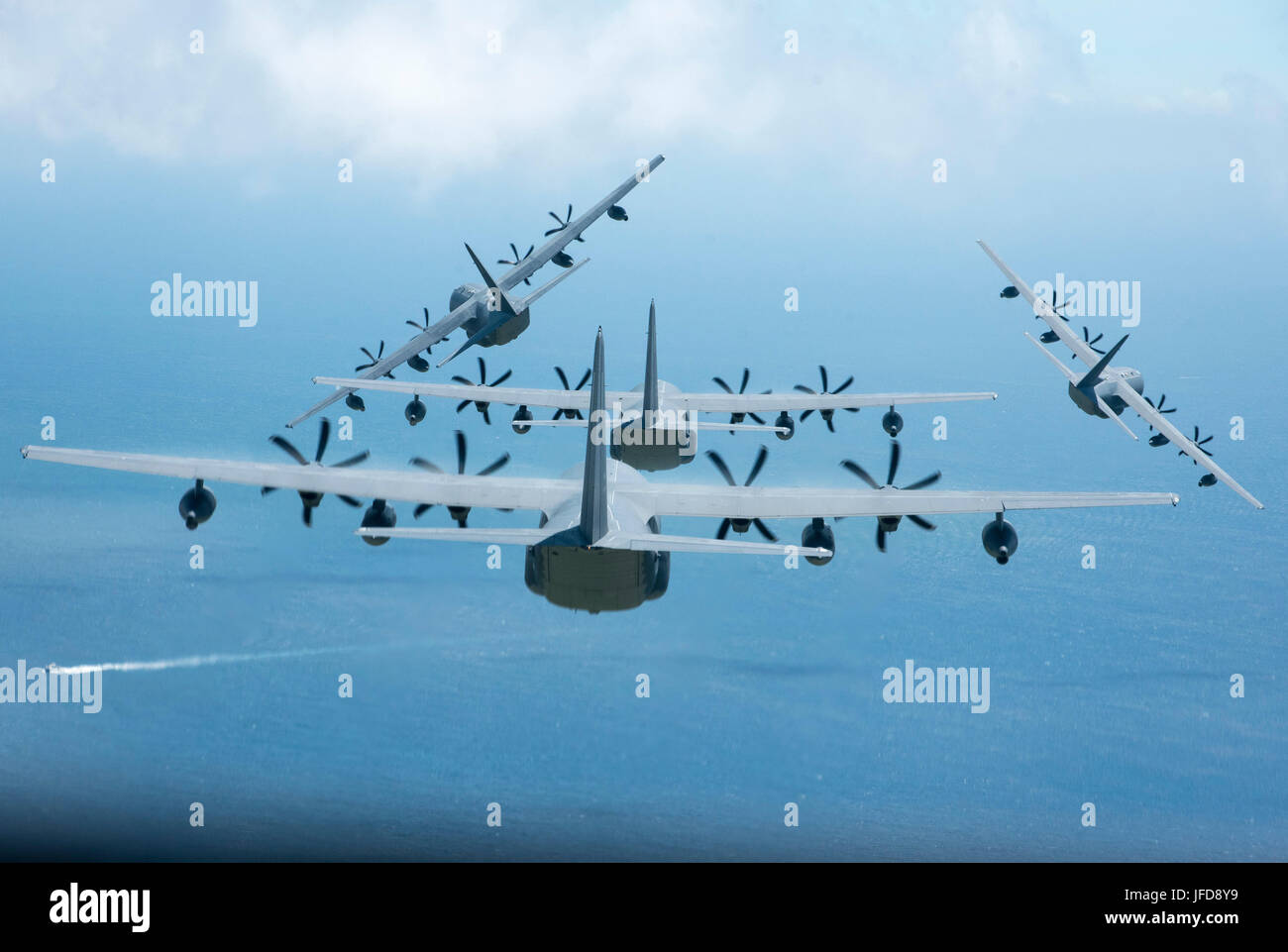 Four U.S. Air Force MC-130J Commando IIs from the 17th Special ...