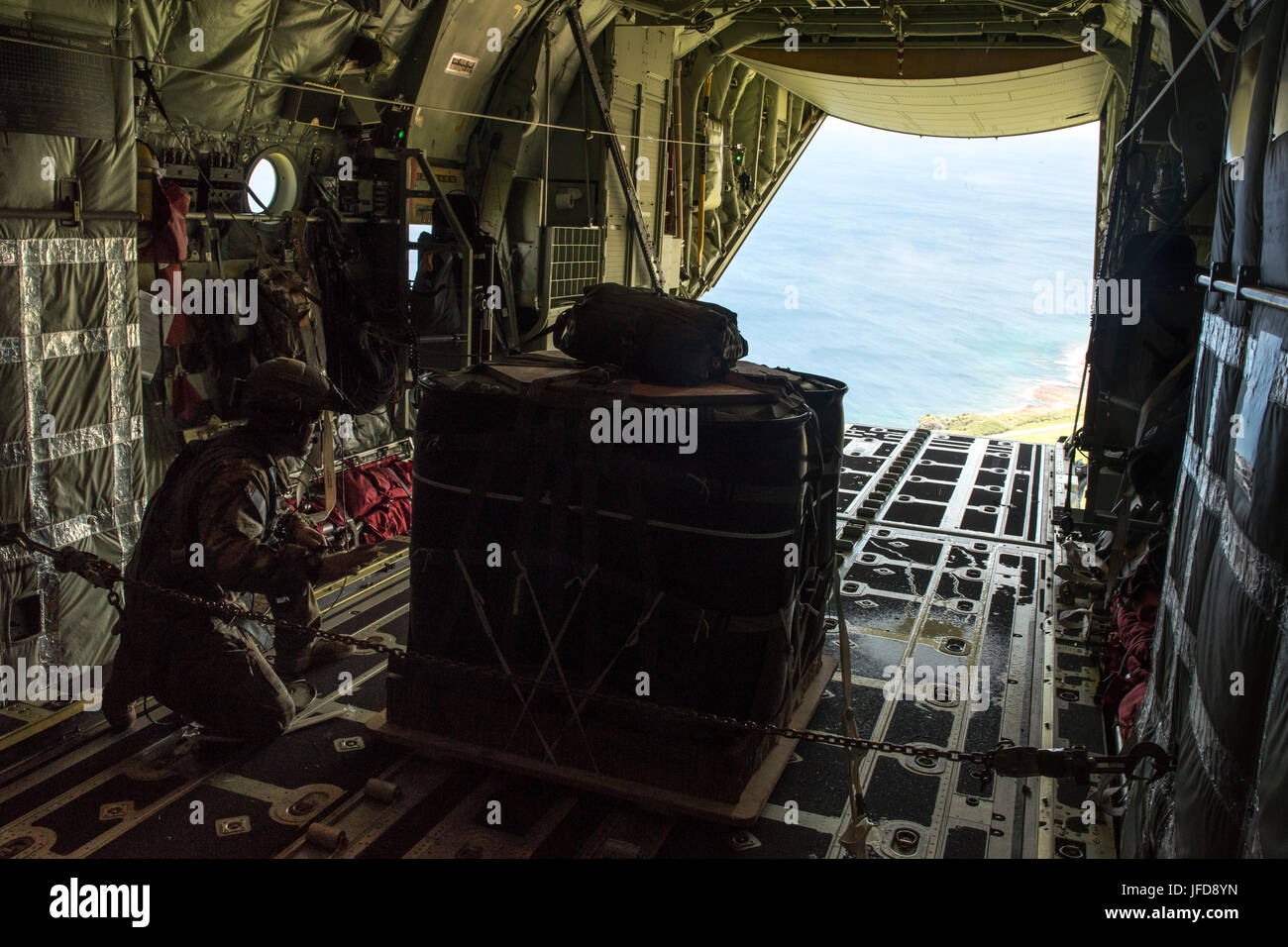 A U.S. Air Force loadmaster from the 17th Special Operations Squadron ...