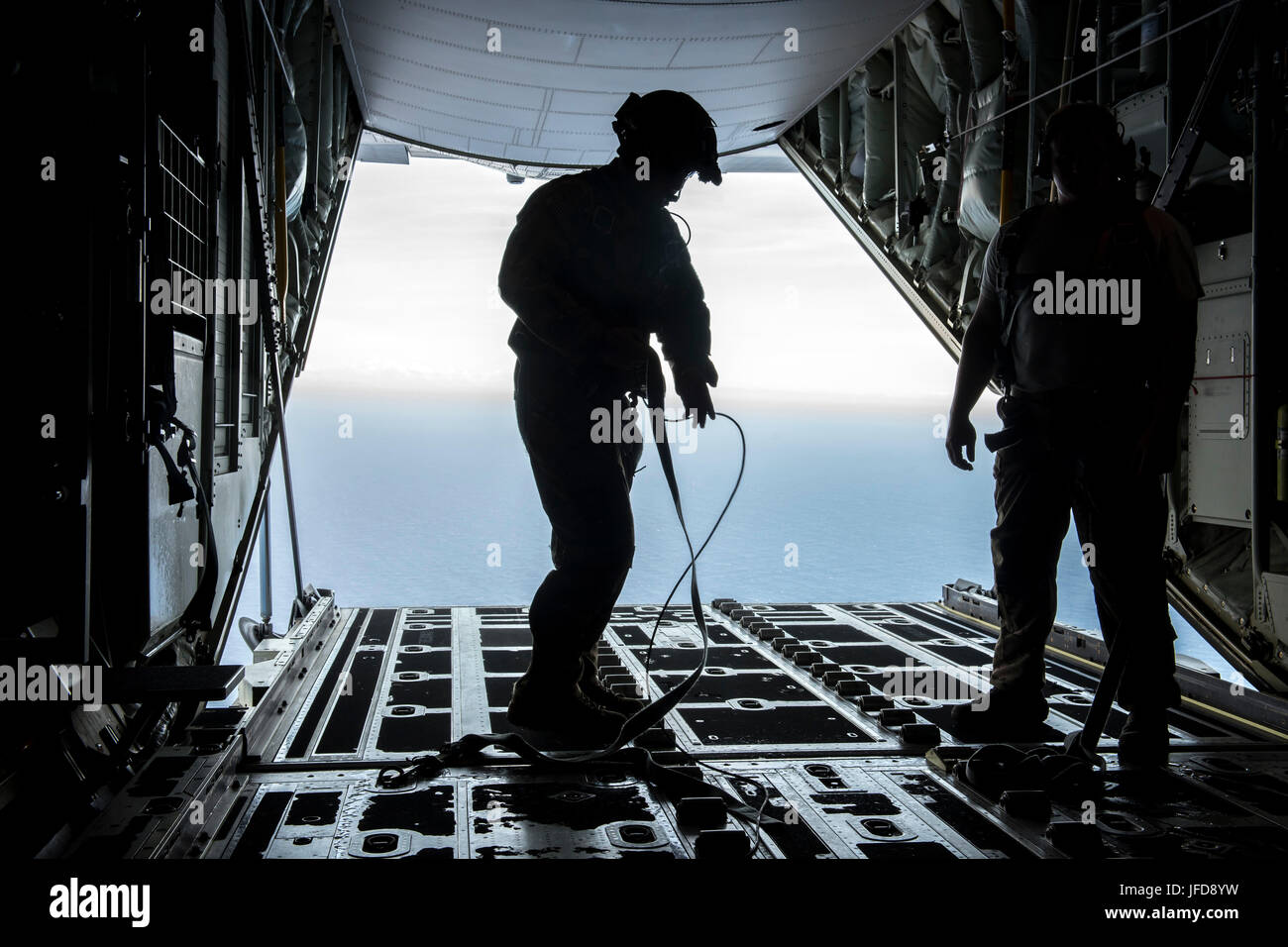 A U.S. Air Force loadmaster from the 17th Special Operations Squadron ...